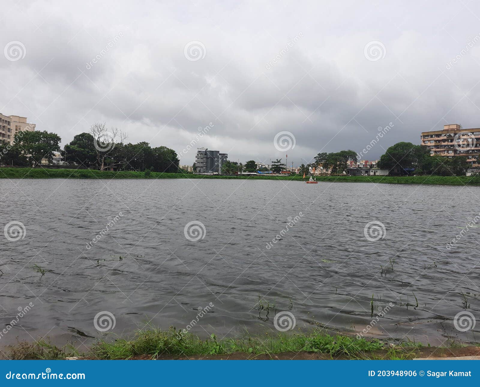 Shiv mandir pond stock photo. Image of river, reservoir - 203948906