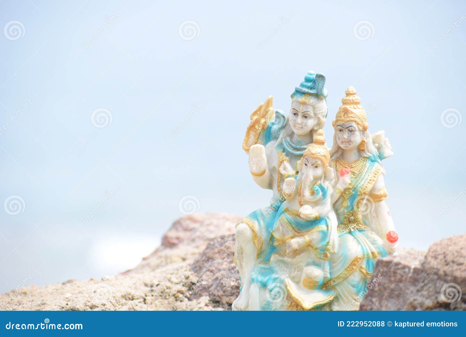 Shiv Parvati Indischer Gott Stockfoto - Bild von blau, puppe: 222952088