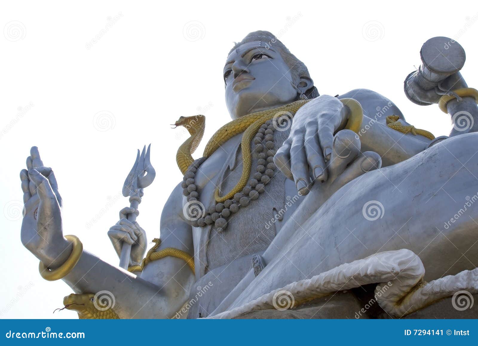 Shiva Figure Isolated on White Stock Image - Image of complex ...