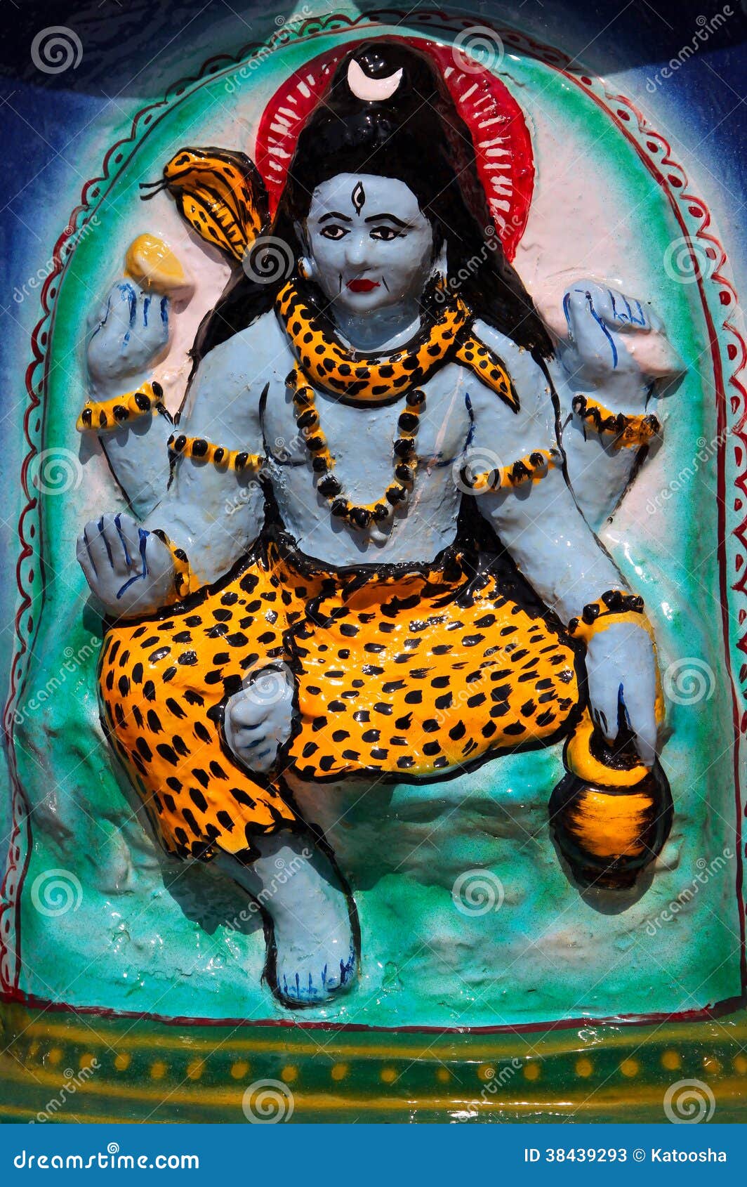 Shiva S Image on the Altar at the Hindu Temple Stock Image - Image of ...