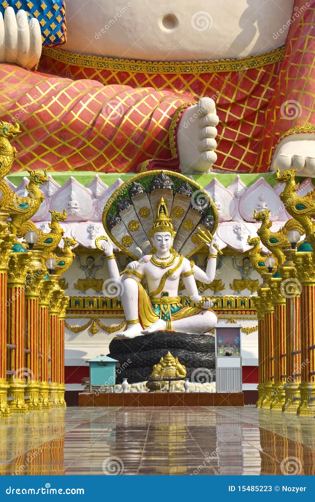 Shiva And Smiling Buddha In Thailand Temple Royalty-Free Stock Photo ...