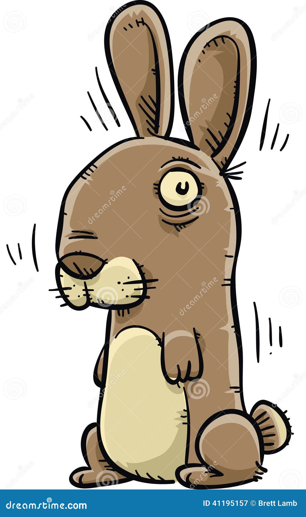 Shivering Rabbit stock illustration. Illustration of mammal - 41195157