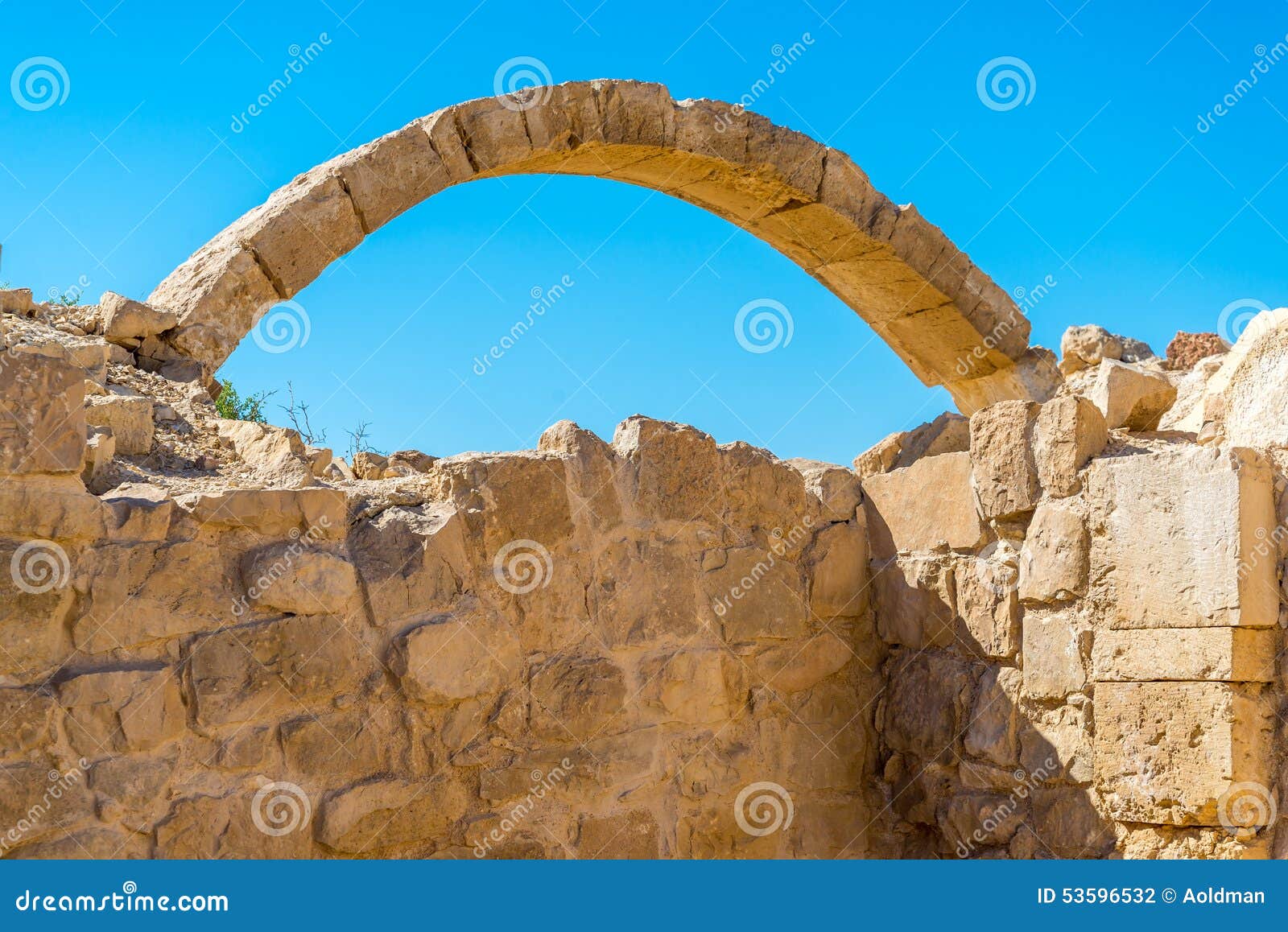 Shivta stock photo. Image of asia, archaeological, landmark - 53596532
