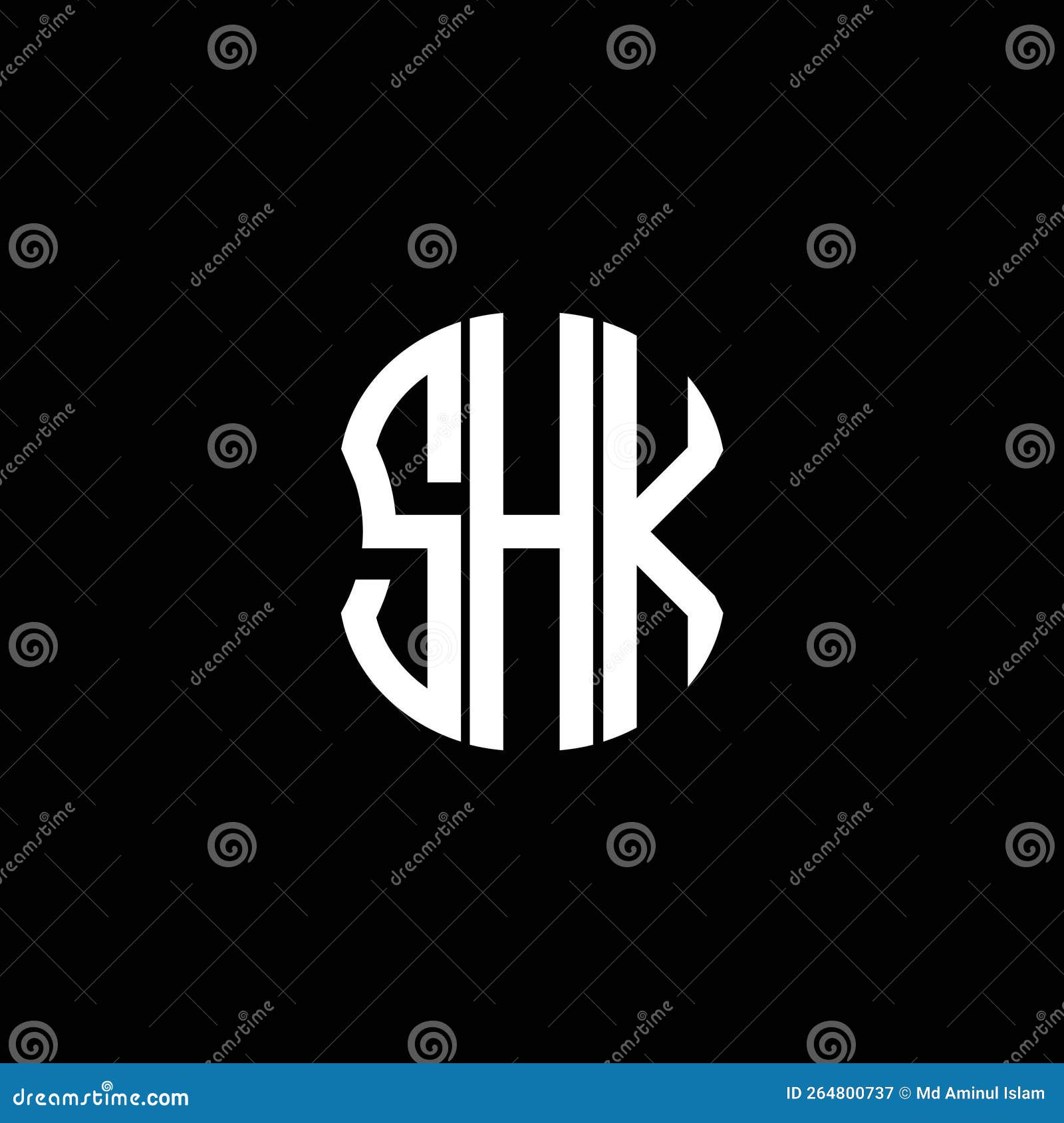 SHK Letter Logo Abstract Creative Design. Stock Vector - Illustration ...