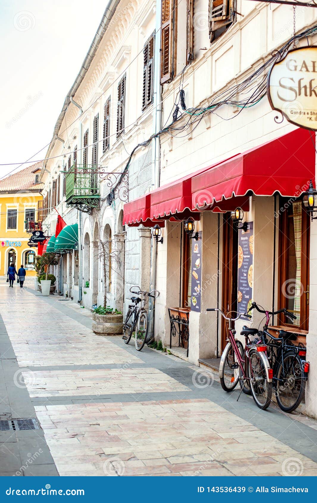 Shkoder, Albania - June 1, 2018: Downtown of Shkoder, a City in North ...