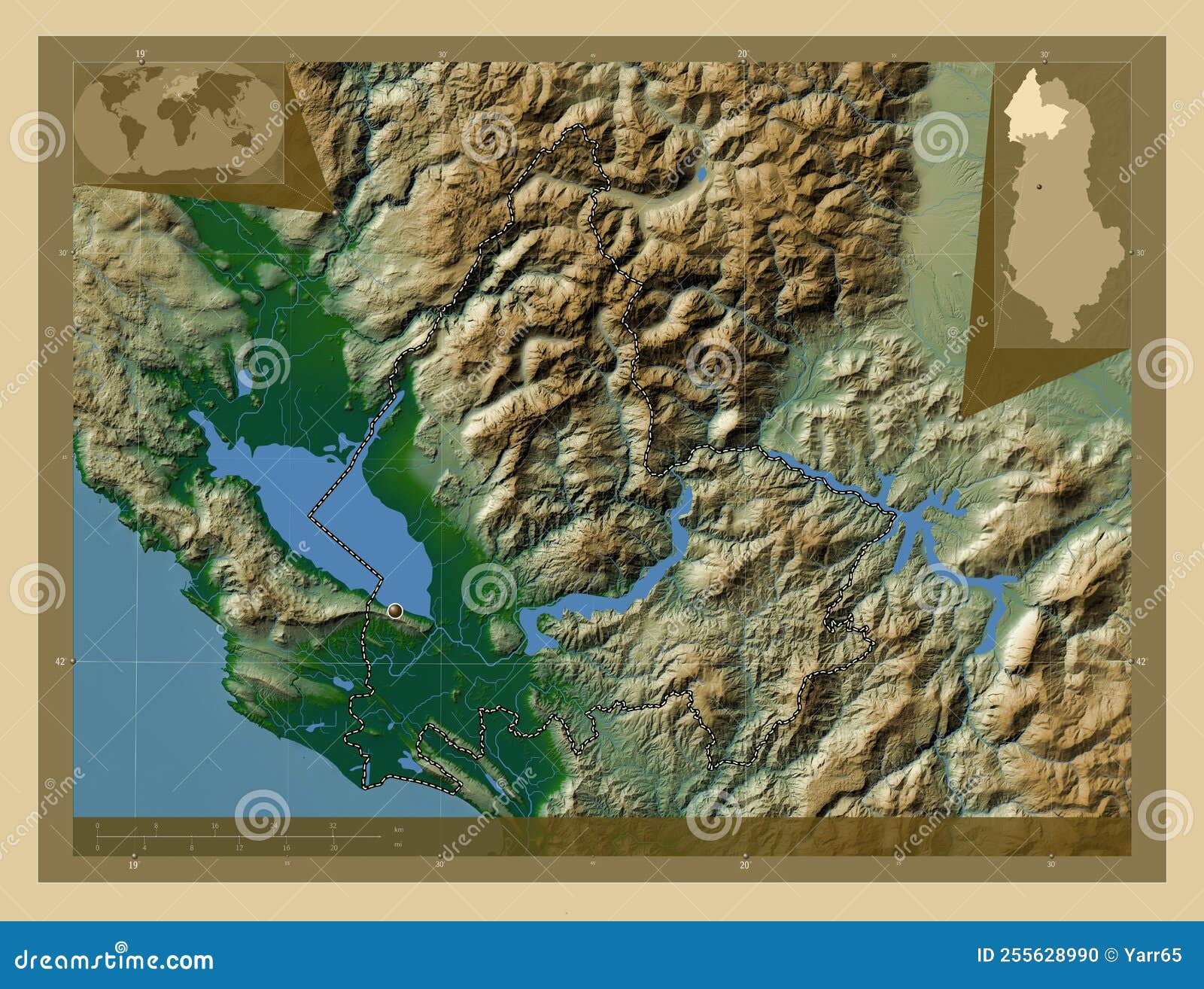Shkoder, Albania. Physical. Capital Stock Illustration - Illustration ...