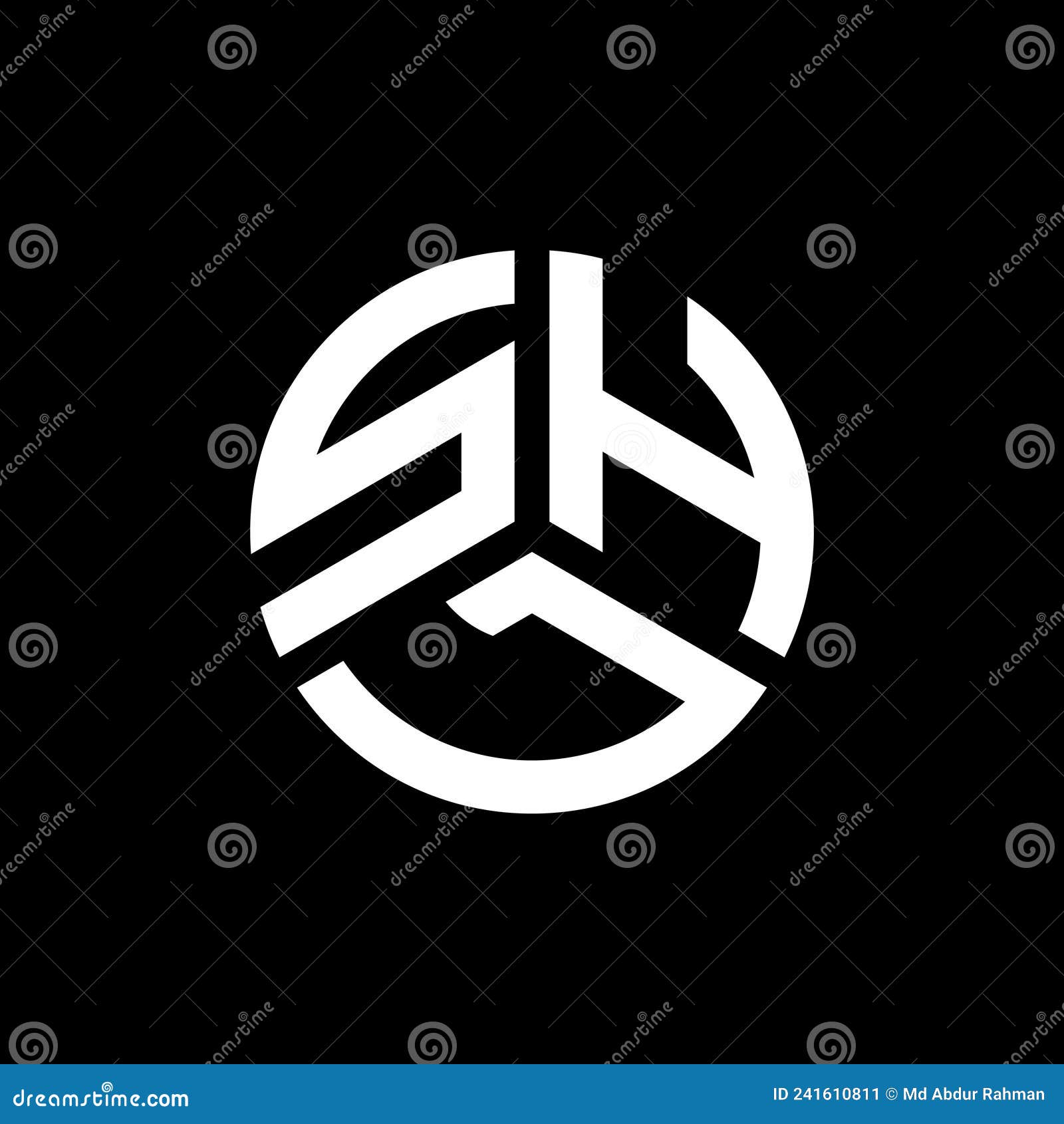 SHL Letter Logo Design On Black Background. SHL Creative Initials ...