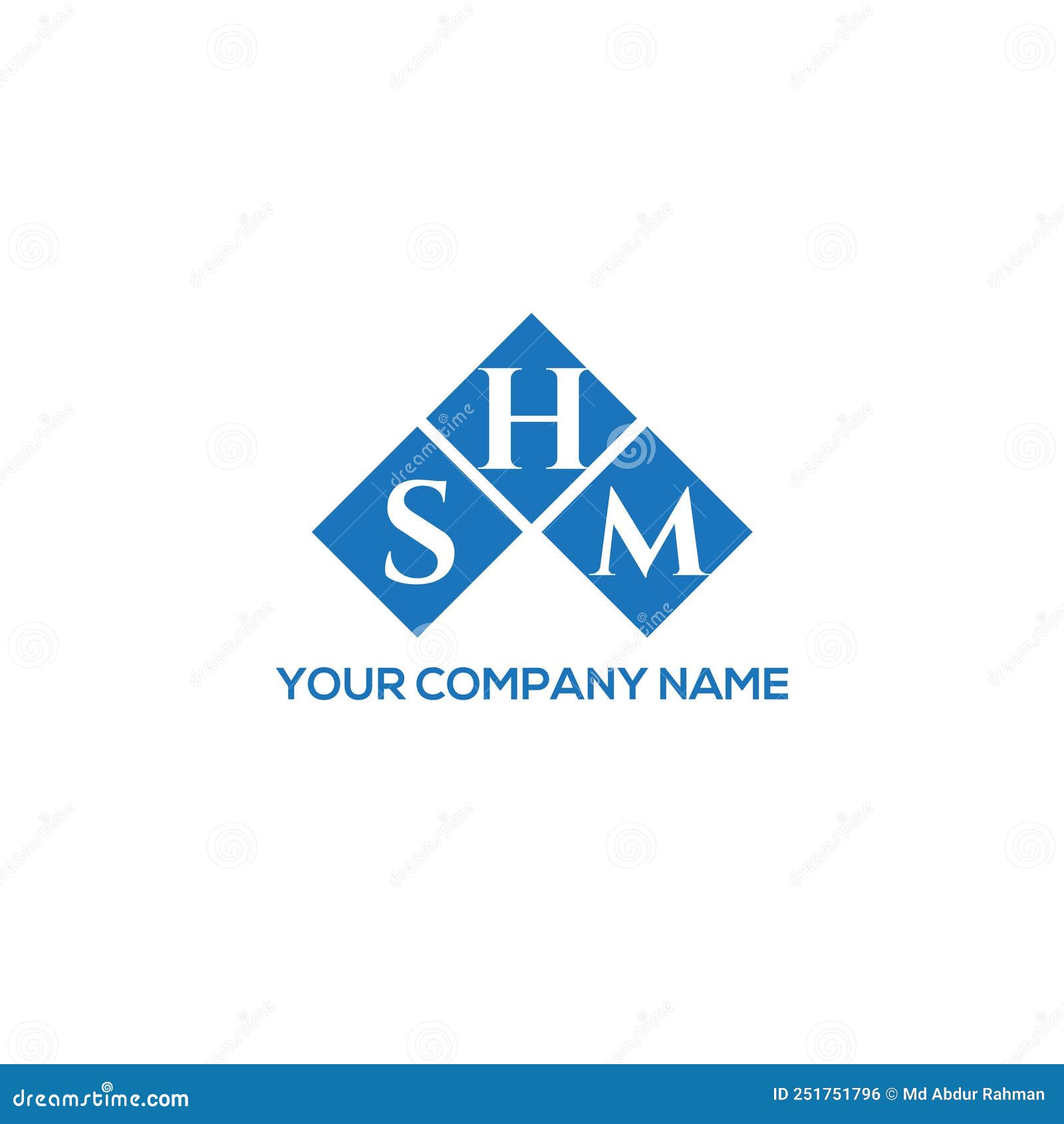 SHM Letter Logo Design on WHITE Background. SHM Creative Initials ...