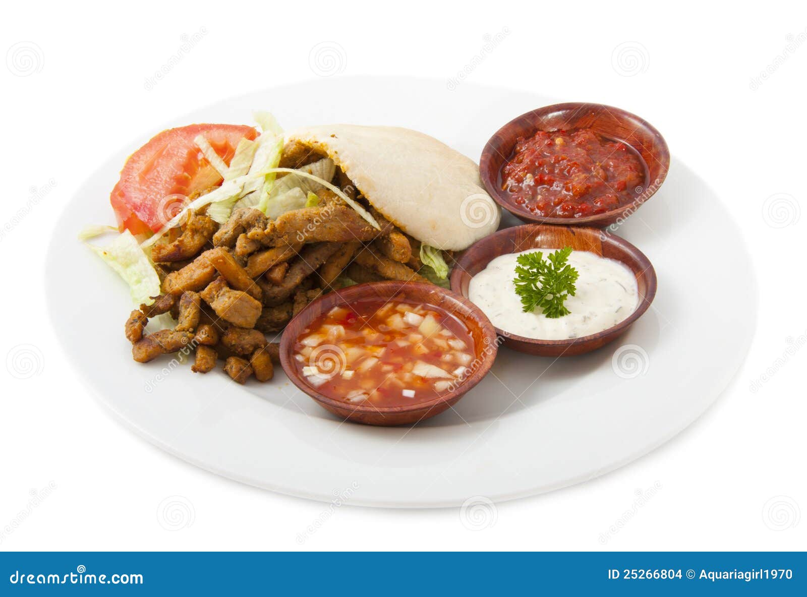 Shoarma stock photo. Image of grill, tomato, halal, plate - 25266804