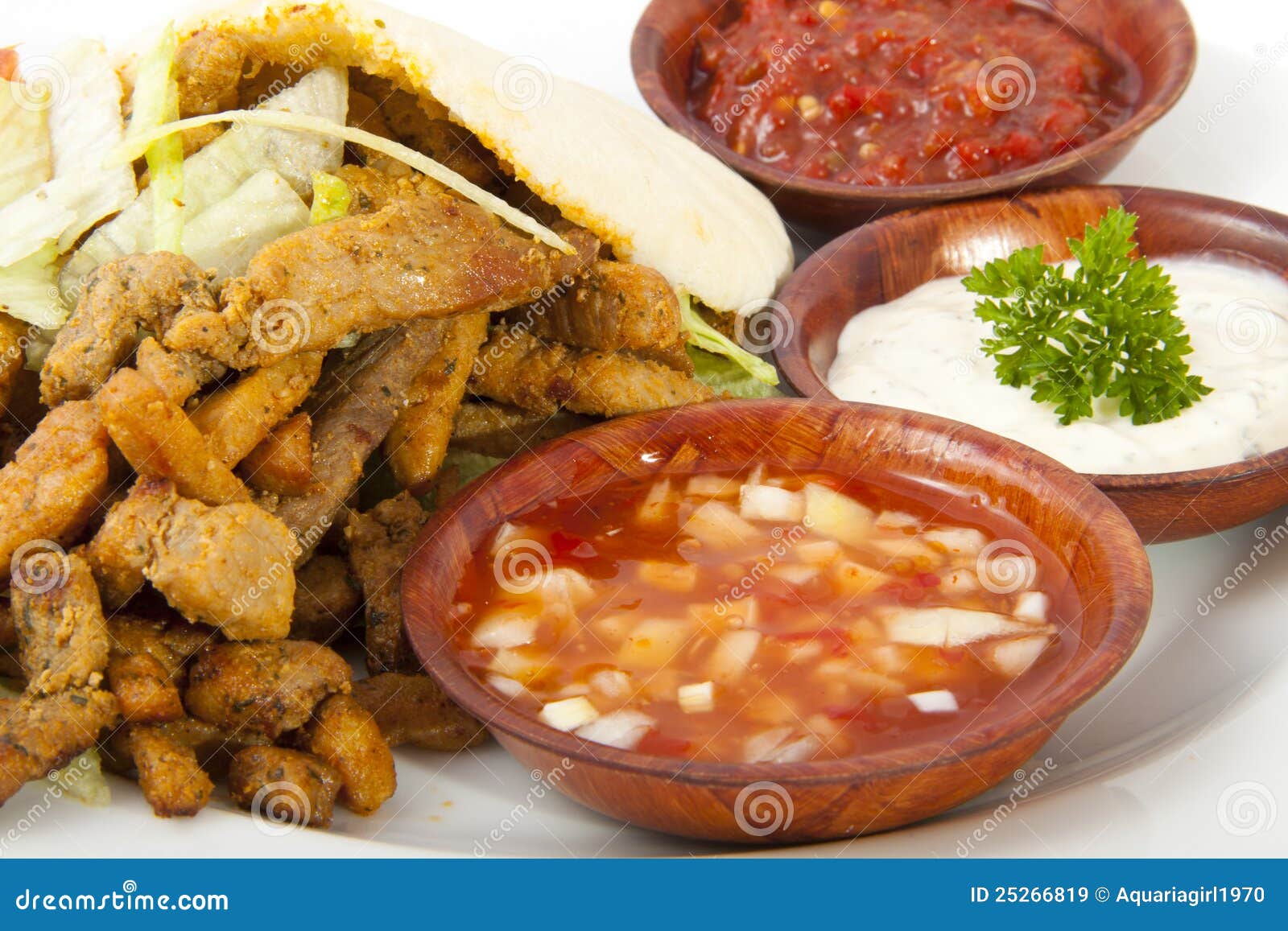 Shoarma stock image. Image of bread, plate, meat, kebab - 25266819