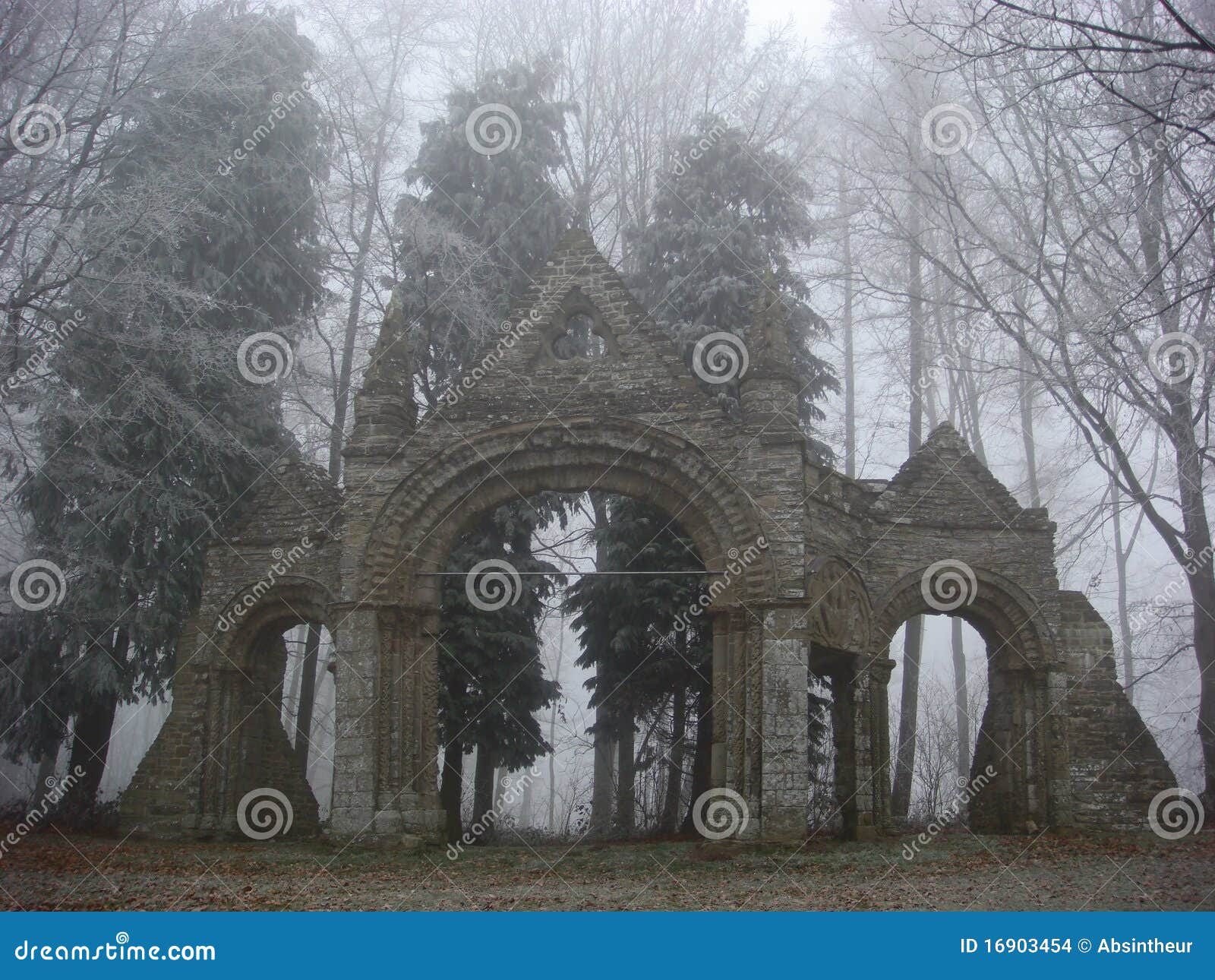 Shobdon Arches. Herefordshire. Stock Photo - Image of misty, winter ...
