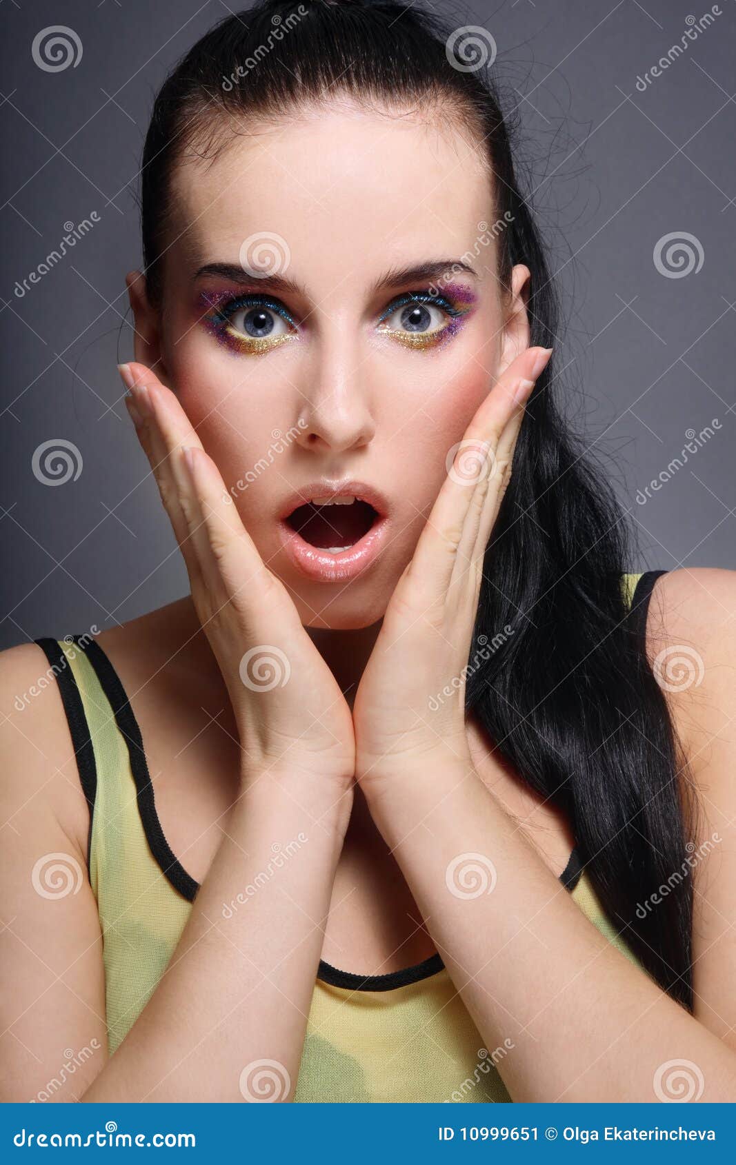 Shock stock image. Image of beautiful, female, reaction - 10999651