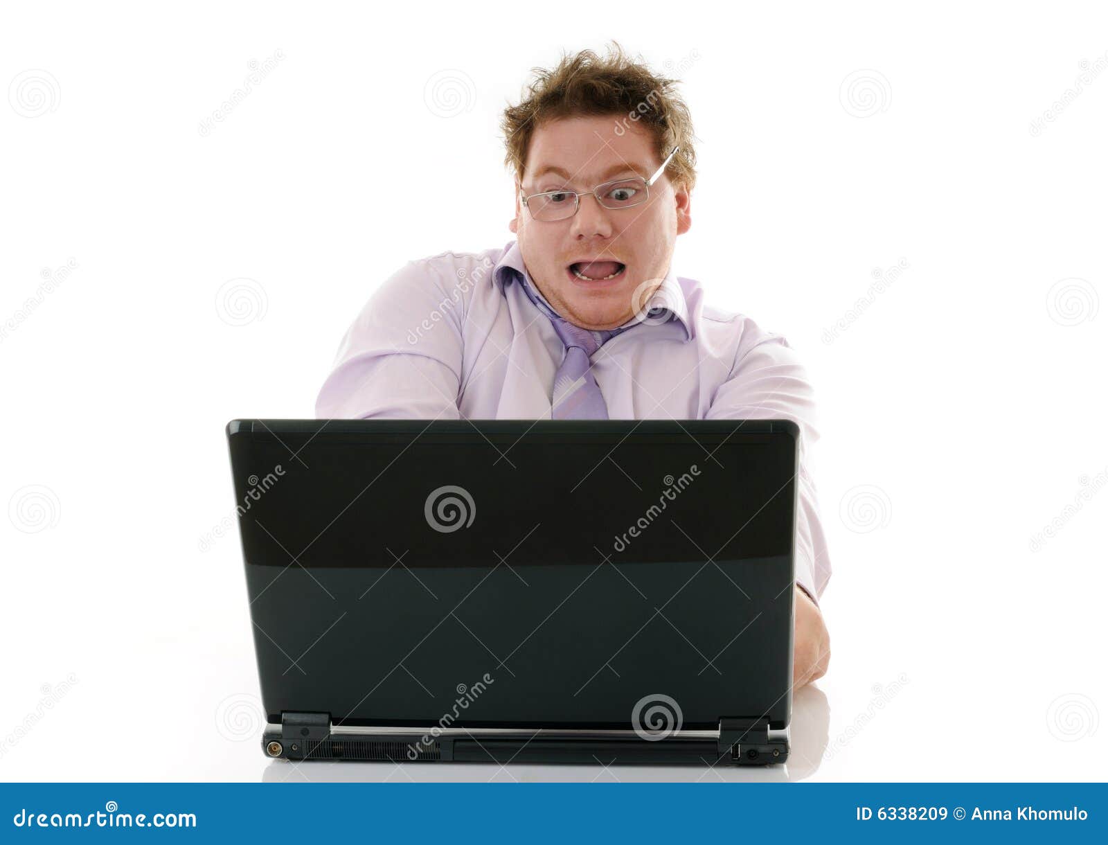 Shock stock image. Image of emotion, computer, business - 6338209
