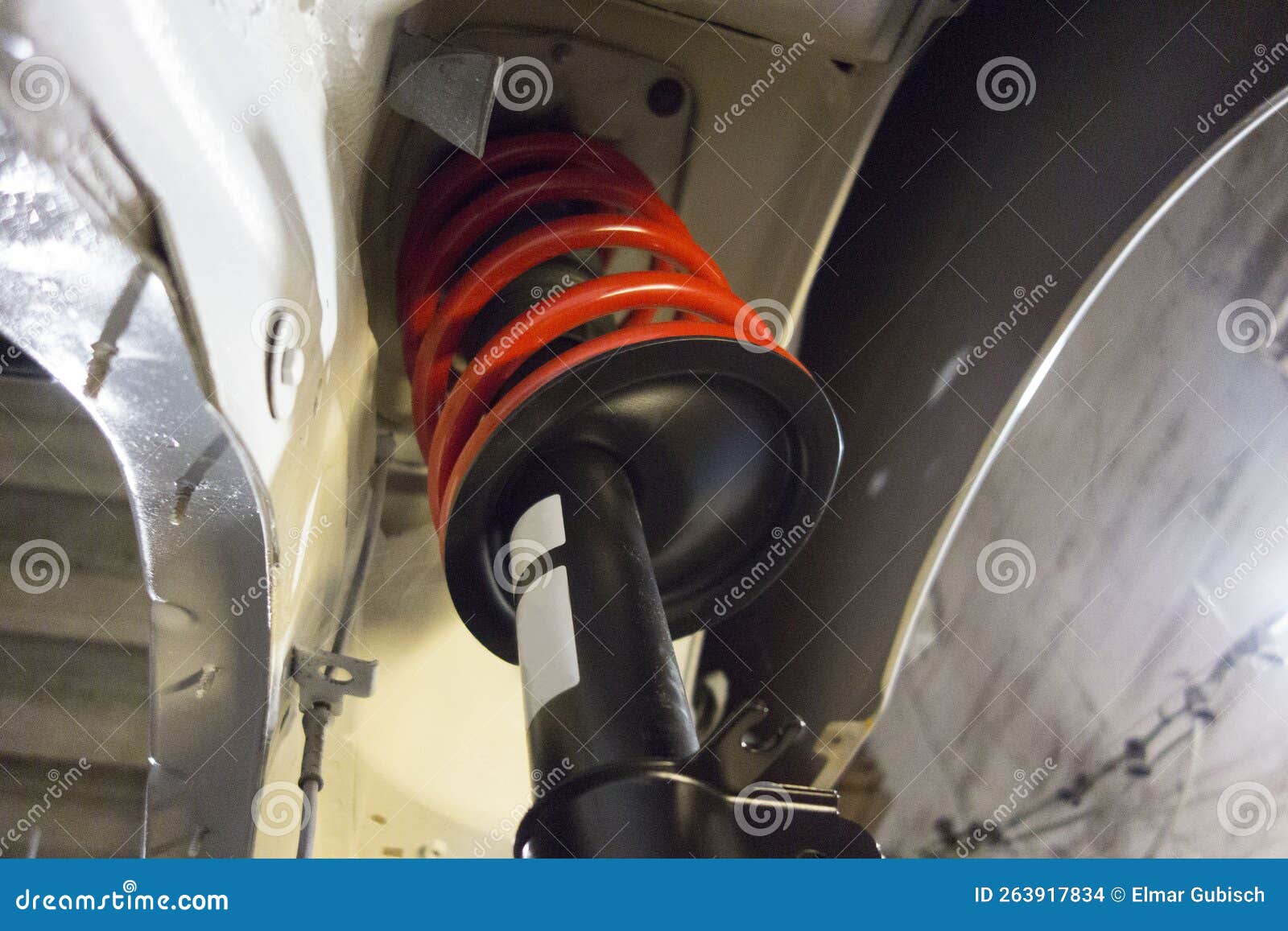 Shock absorber in a car stock photo. Image of road, repair - 263917834