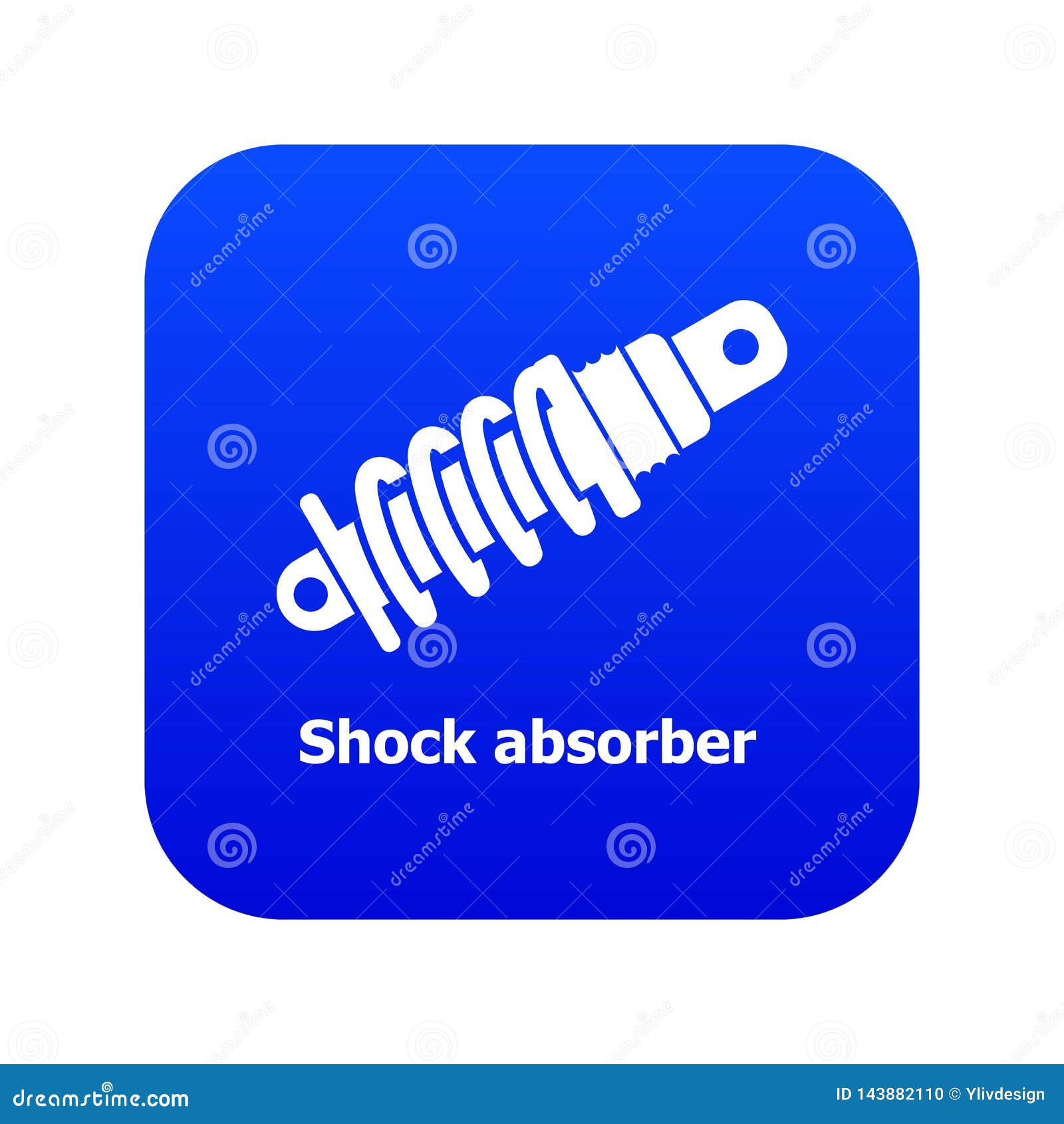 Shock Absorber Icon Blue Vector Stock Vector - Illustration of blue ...