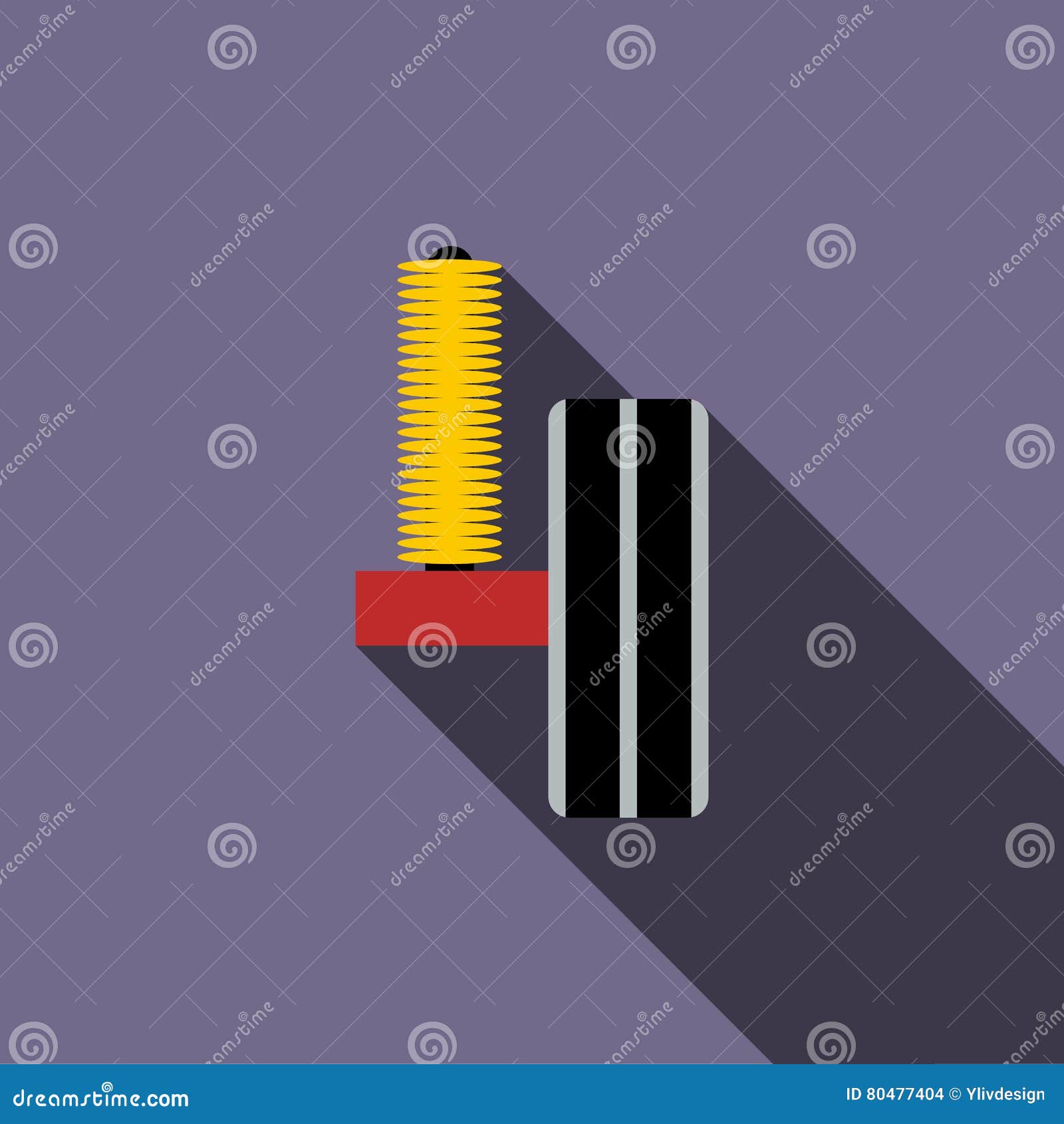 Shock Absorber Icon, Flat Style Stock Vector - Illustration of automobile, engineering: 80477404