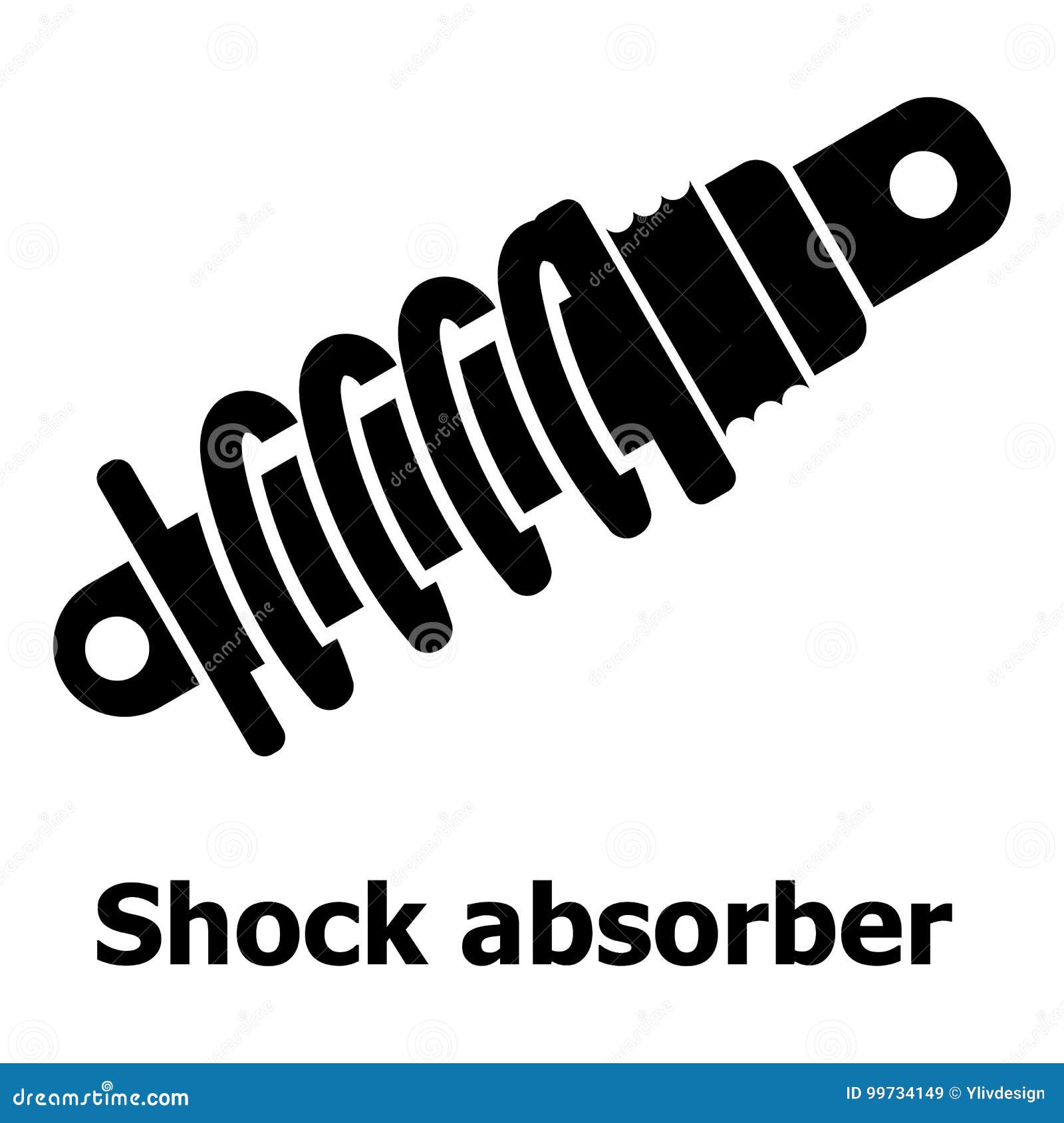Shock Absorber Icon, Simple Black Style Stock Vector - Illustration of ...