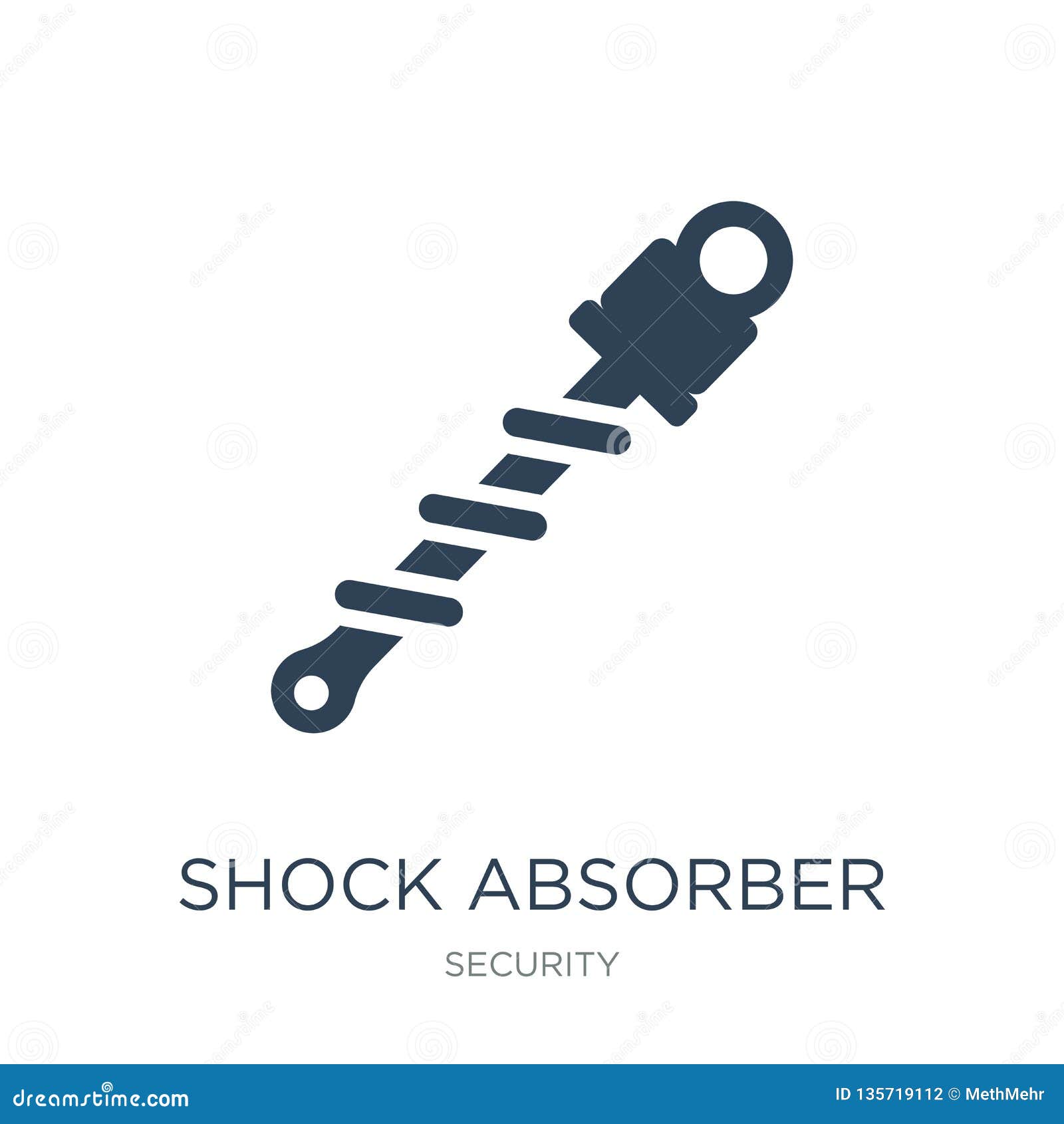 Shock Absorber Icon in Trendy Design Style. Shock Absorber Icon ...