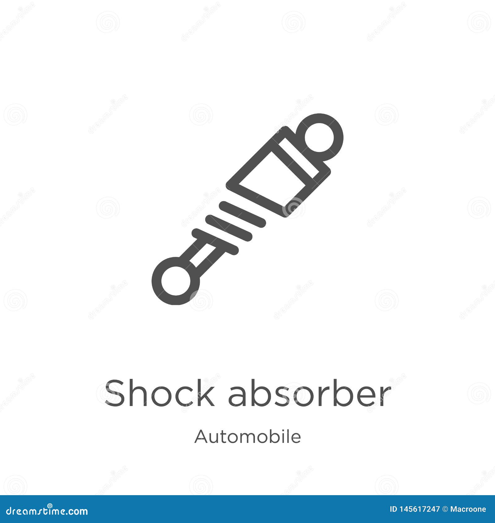 Shock Absorber Icon Vector from Automobile Collection. Thin Line Shock ...