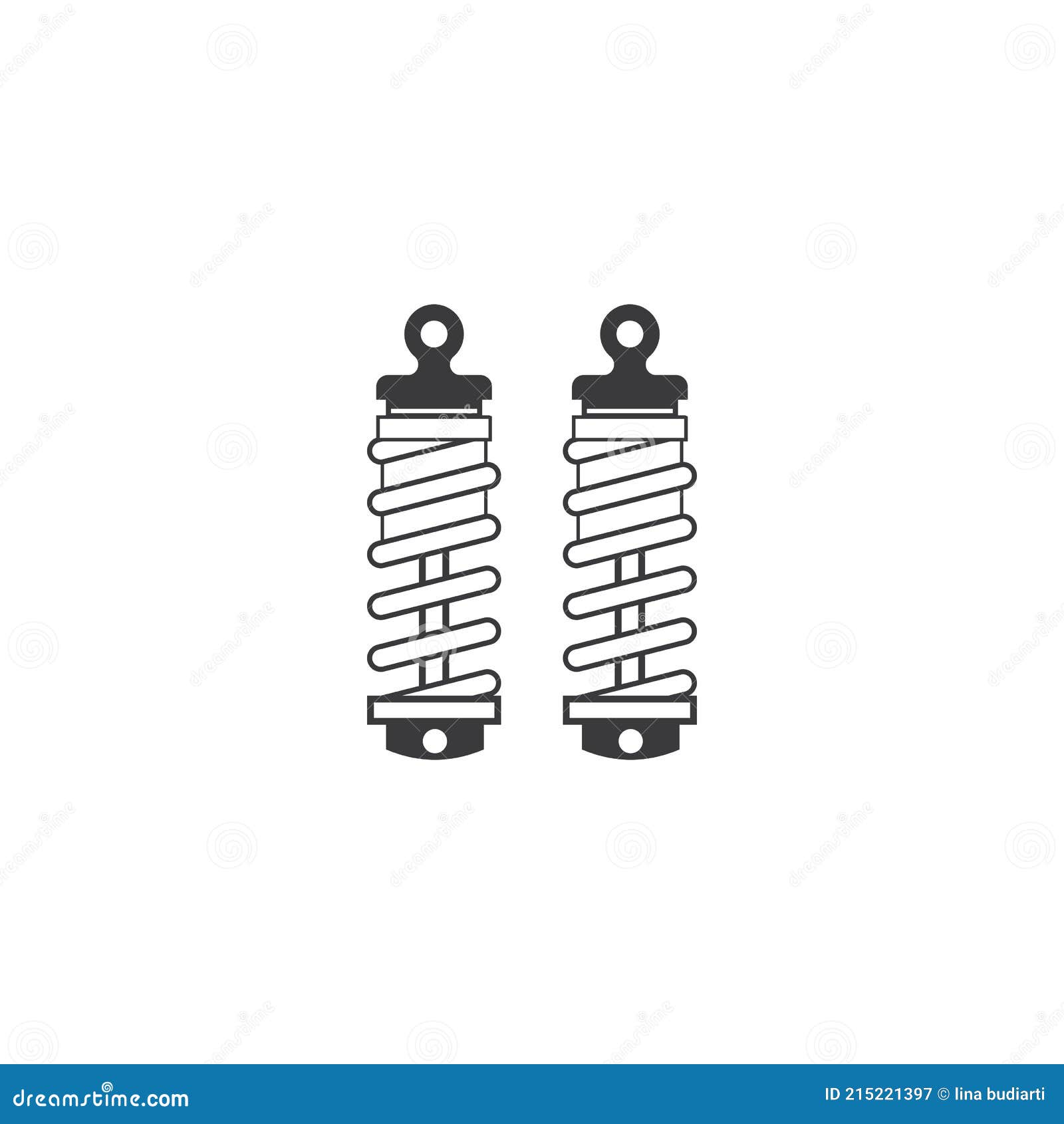 Shock absorber icon stock vector. Illustration of pressure - 215221397