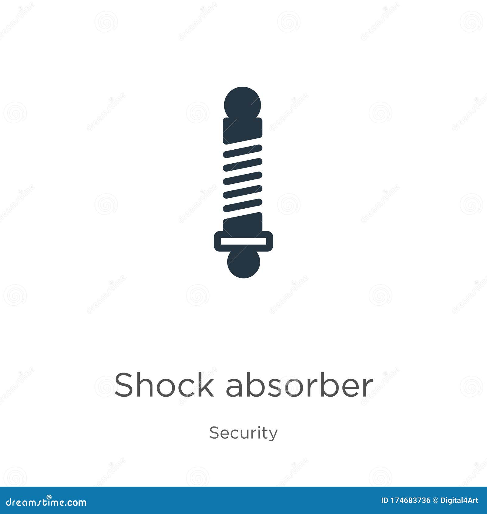 Shock Absorber Icon Vector. Trendy Flat Shock Absorber Icon from ...