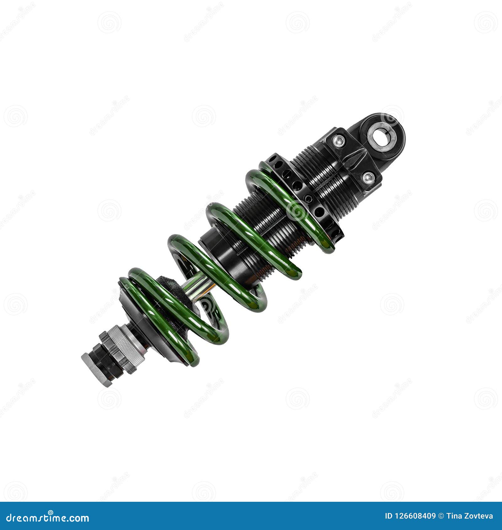 Shock absorber isolated stock image. Image of spiral - 126608409
