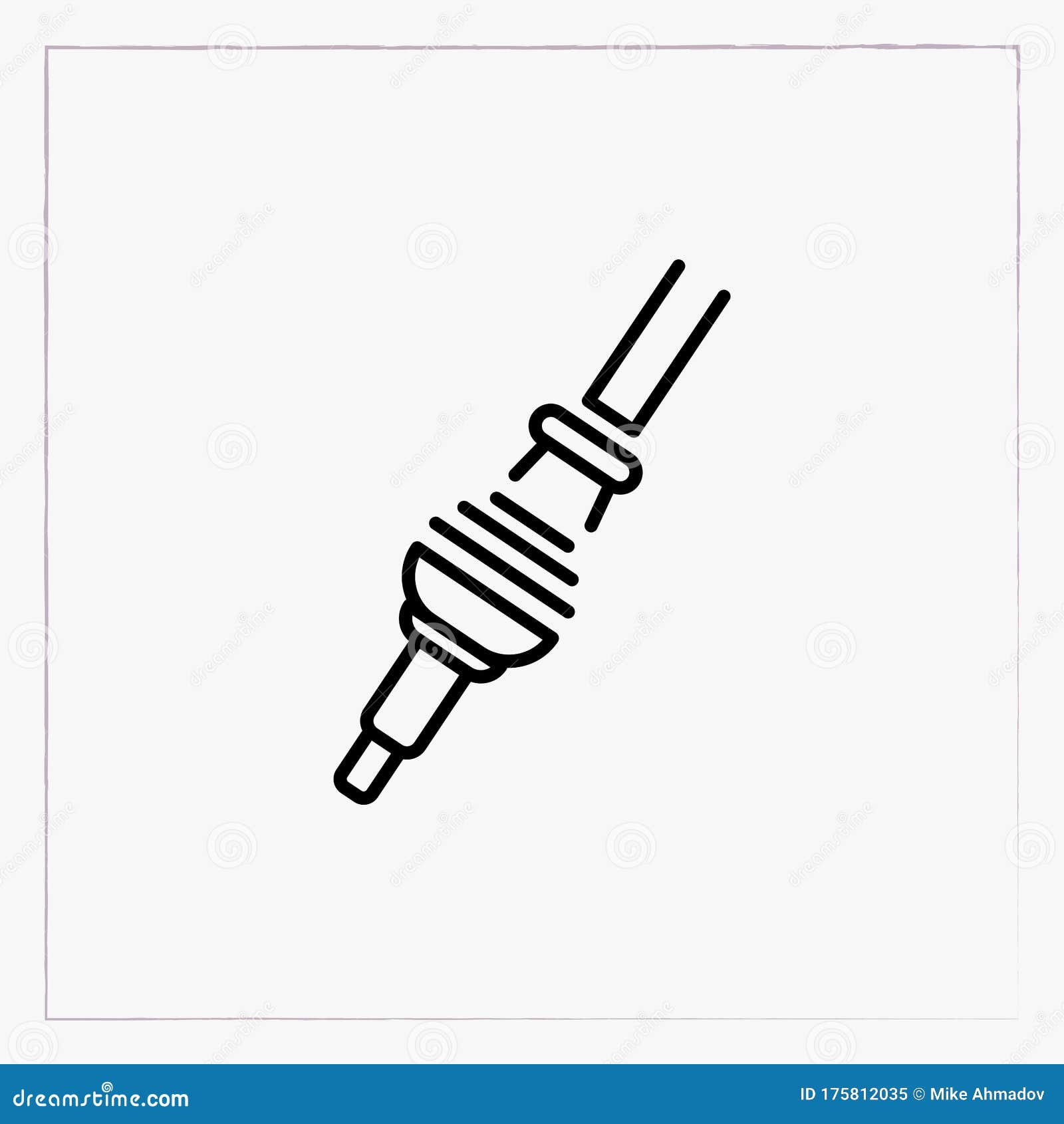 Shock Absorber Linear Icon Outline Black Symbol Stock Illustration ...