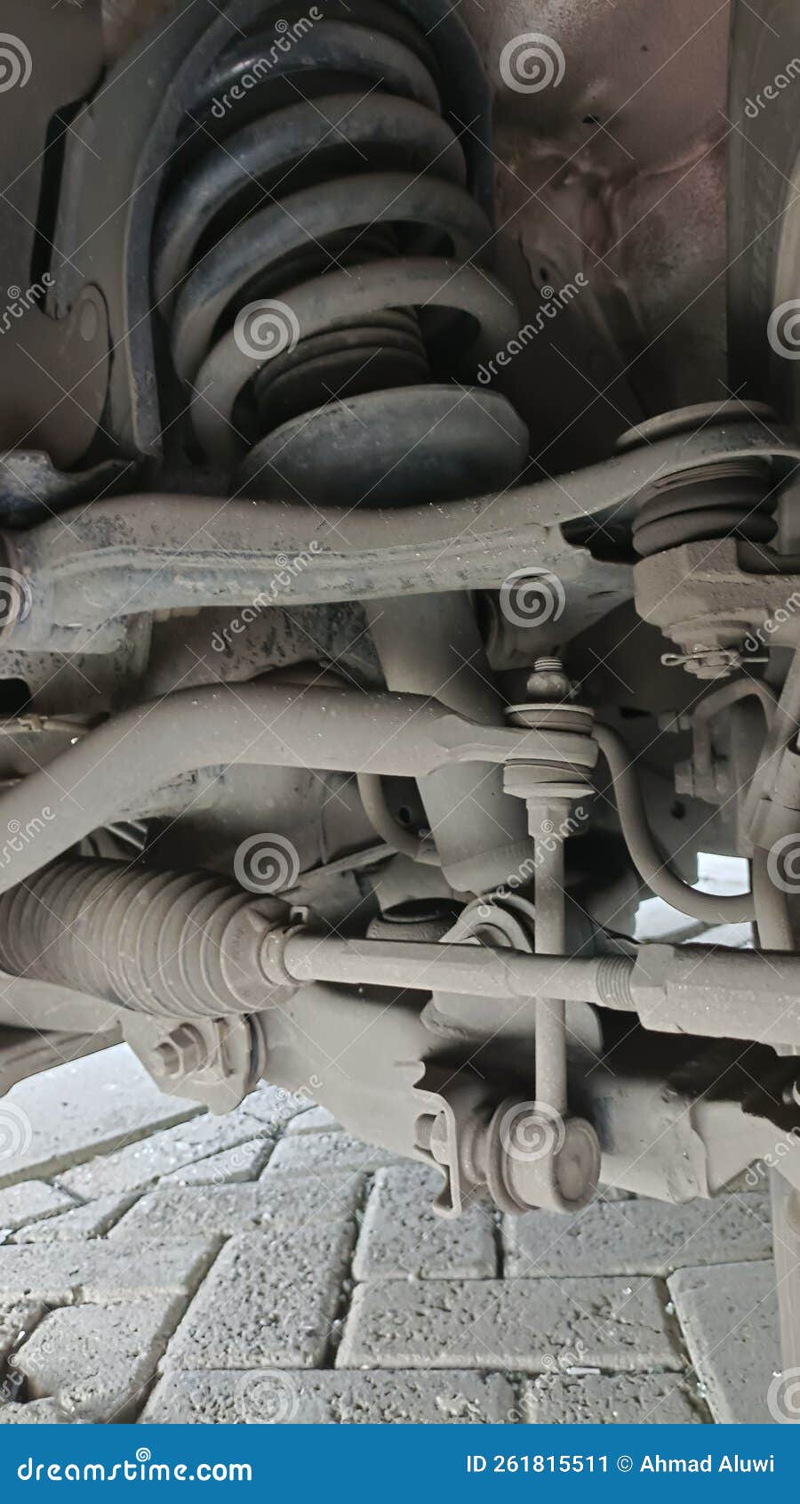 Shock Absorber with Lower Arm Suspension Stock Image - Image of spoke ...