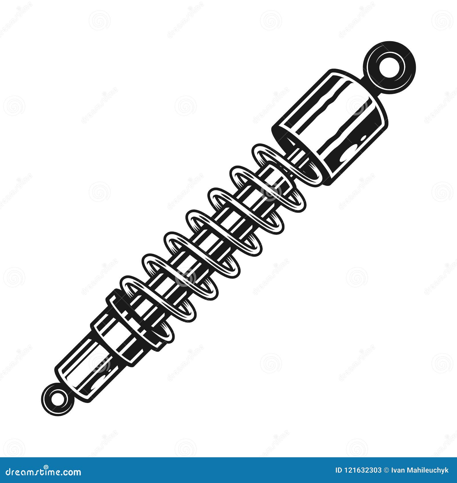 Shock Absorber in Monochrome Stock Vector - Illustration of monochrome ...