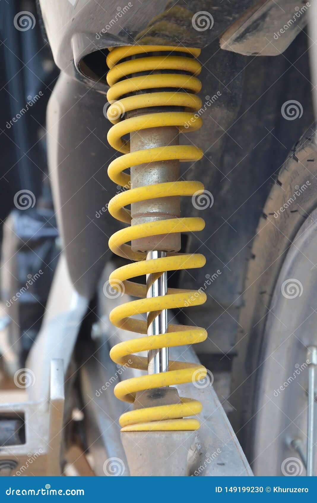 Shock absorber motorcycle stock photo. Image of motorbike - 149199230