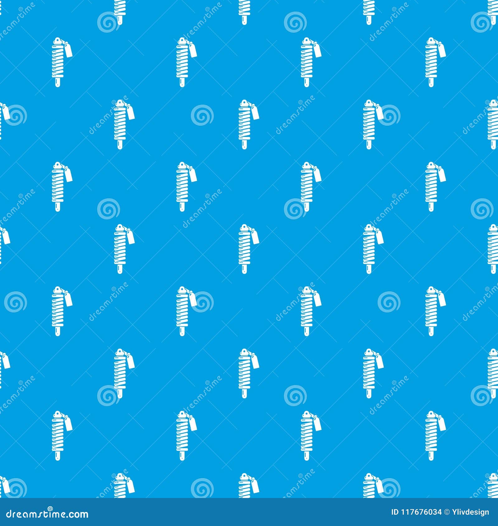 Shock Absorber Pattern Vector Seamless Blue Stock Vector - Illustration ...