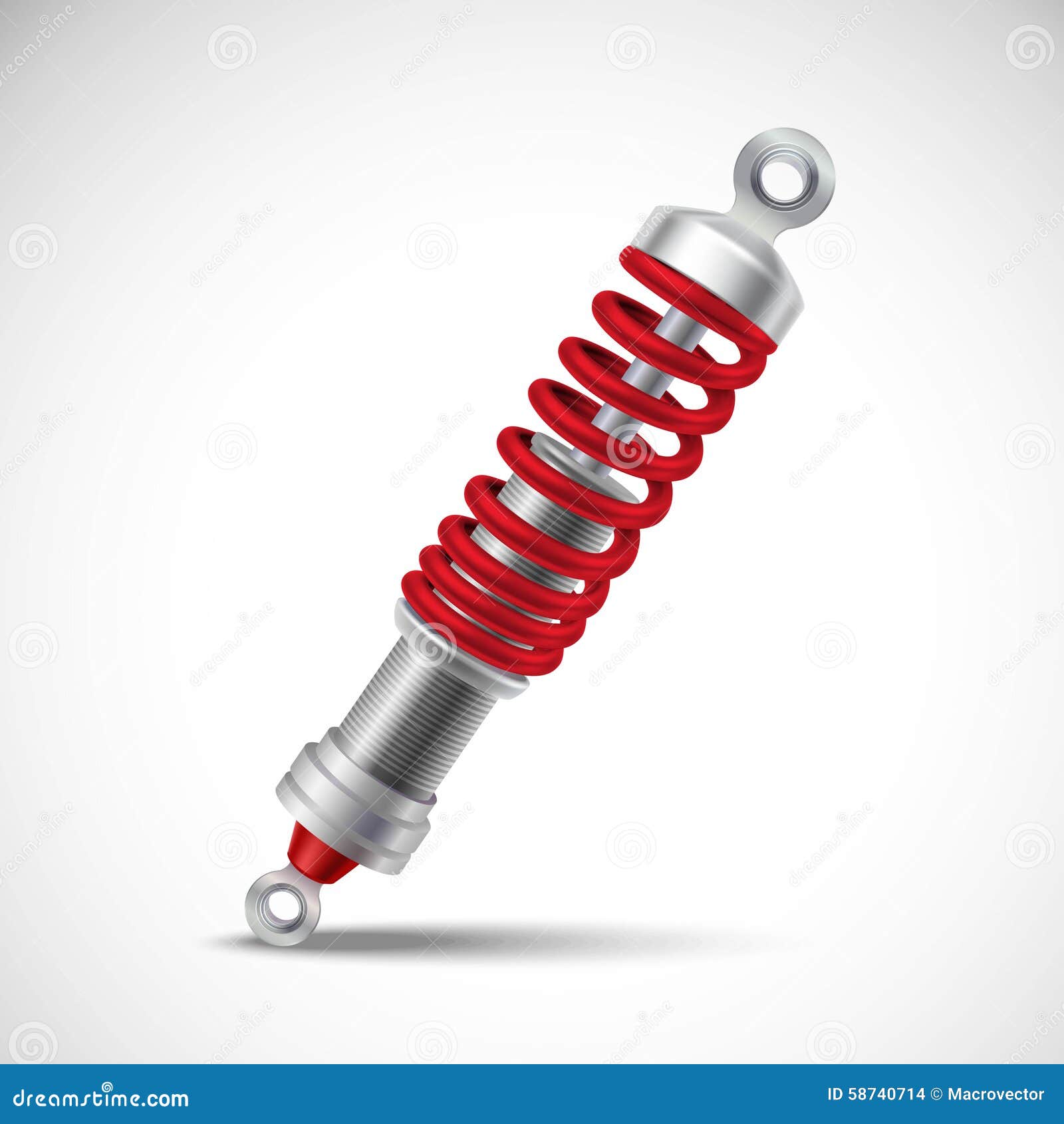 Shock Absorber Isolated On A White Background. Royalty-Free Cartoon ...