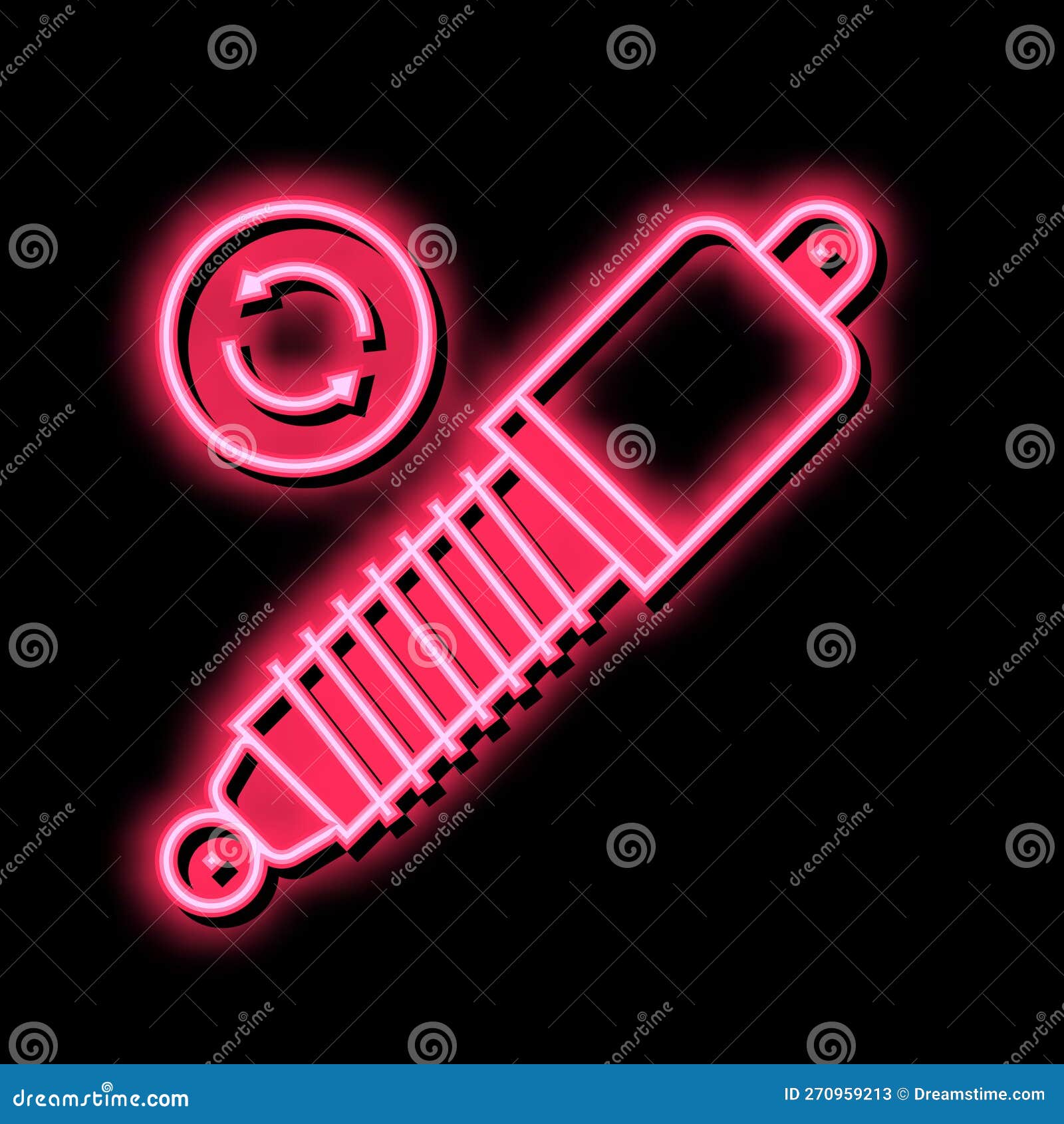 Shock Absorber Replacement Neon Glow Icon Illustration Stock Vector ...