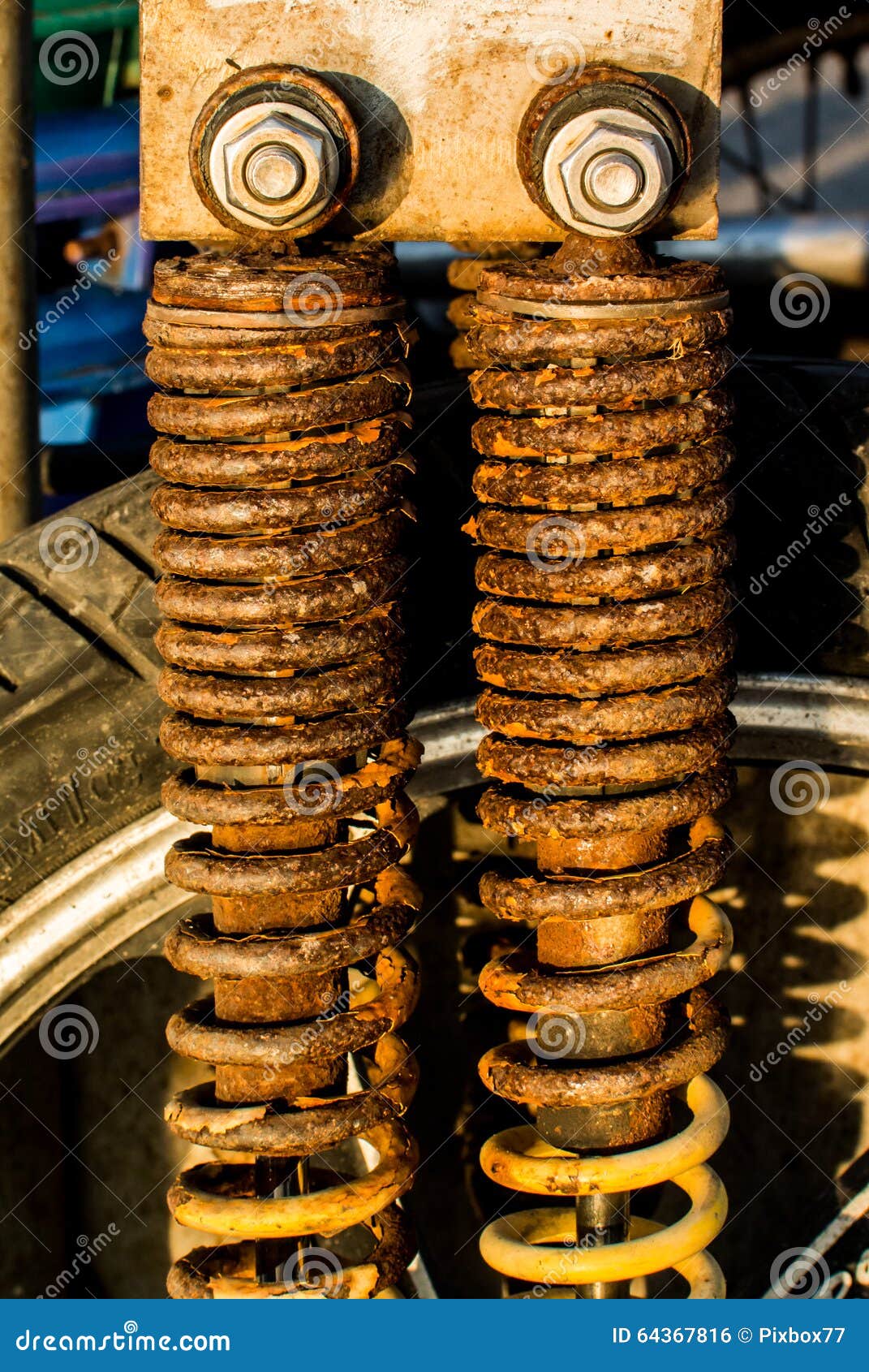 Shock Absorber with Rusty Condition Stock Photo - Image of bounce ...