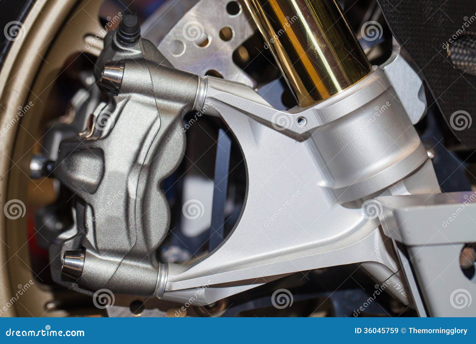 Shock Absorber S Motorcycle with Disk Break Stock Image - Image of ...