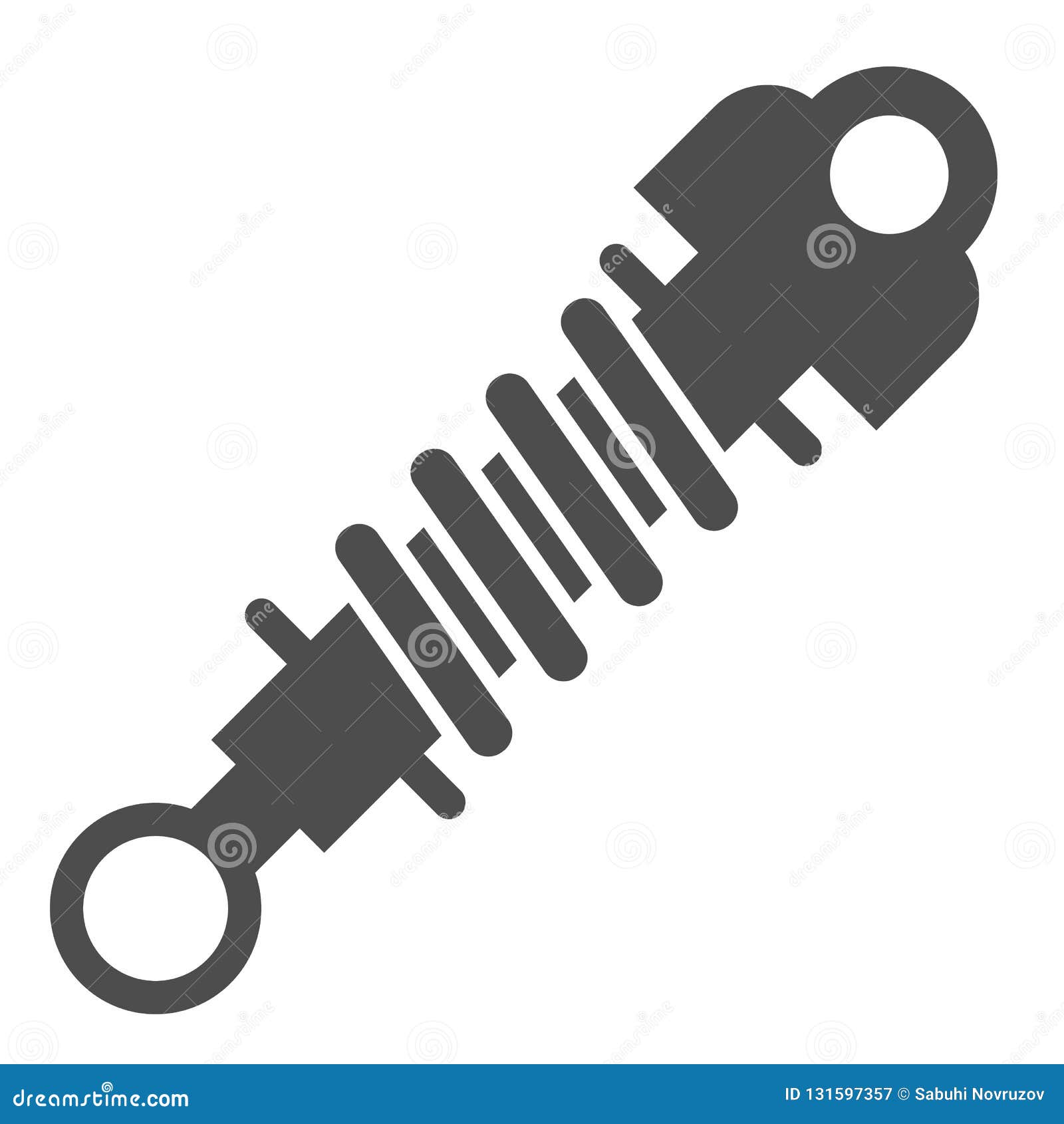 Shock Absorber Solid Icon. Spring Vector Illustration Isolated on White ...