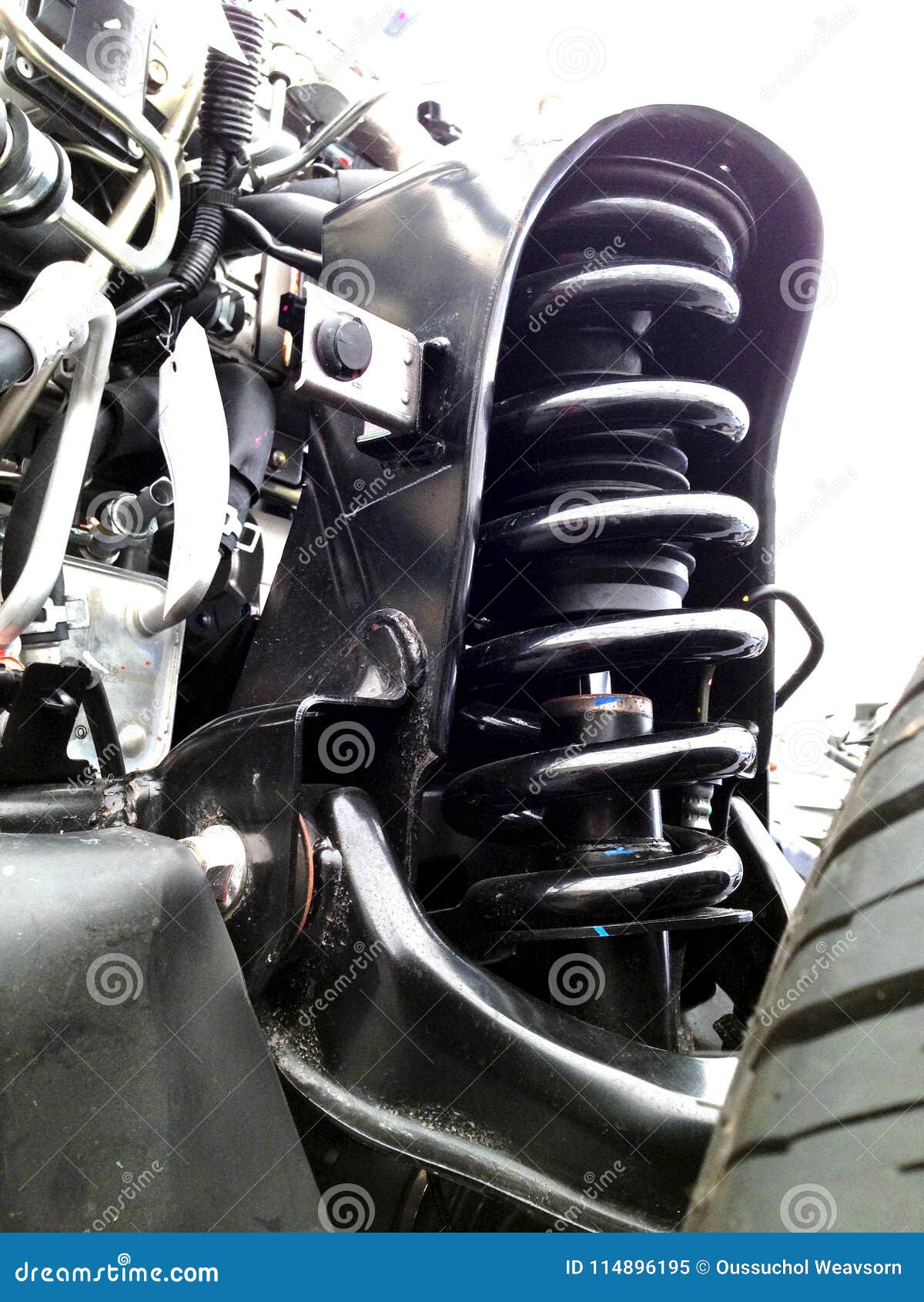 Shock Absorber with a Spring Stock Image - Image of physical, strut ...