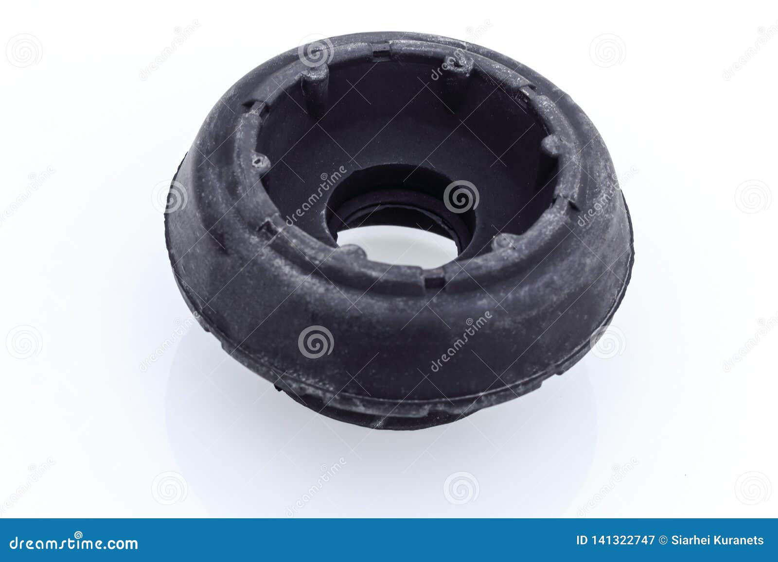 . Shock Absorber Support. Rubber Cushion Black. on a White Background ...