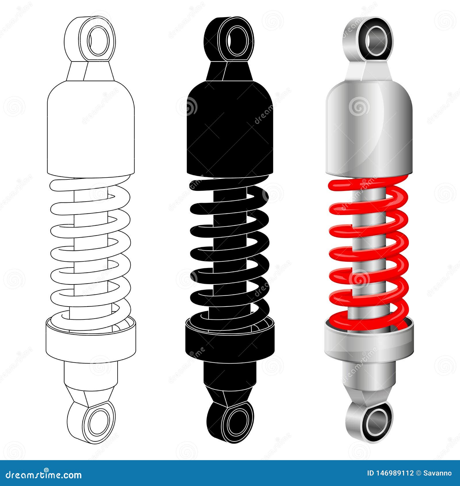 Shock absorber stock vector. Illustration of simple - 146989112