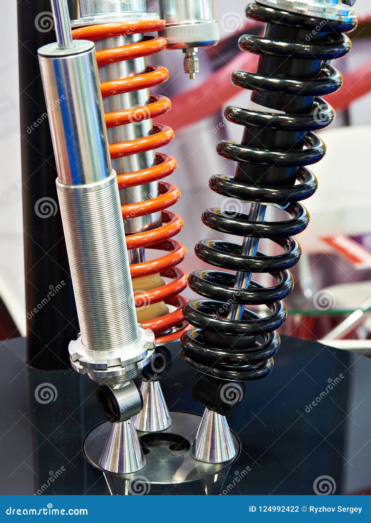 Shock Absorbers for Car at Store Show Stock Photo - Image of metal ...
