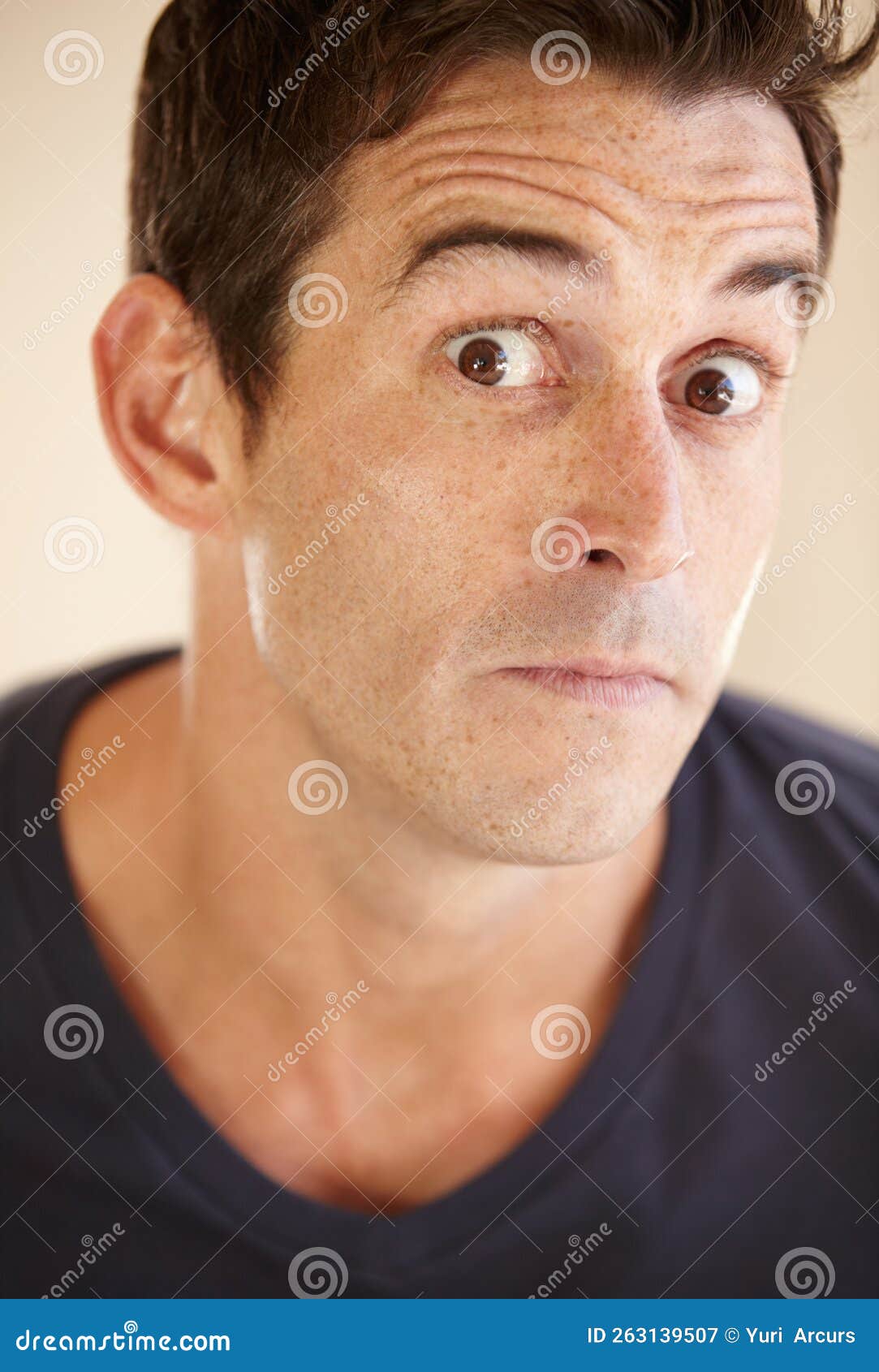Shock and Awe. Closeup Portrait of a Shocked Looking Young Man. Stock ...