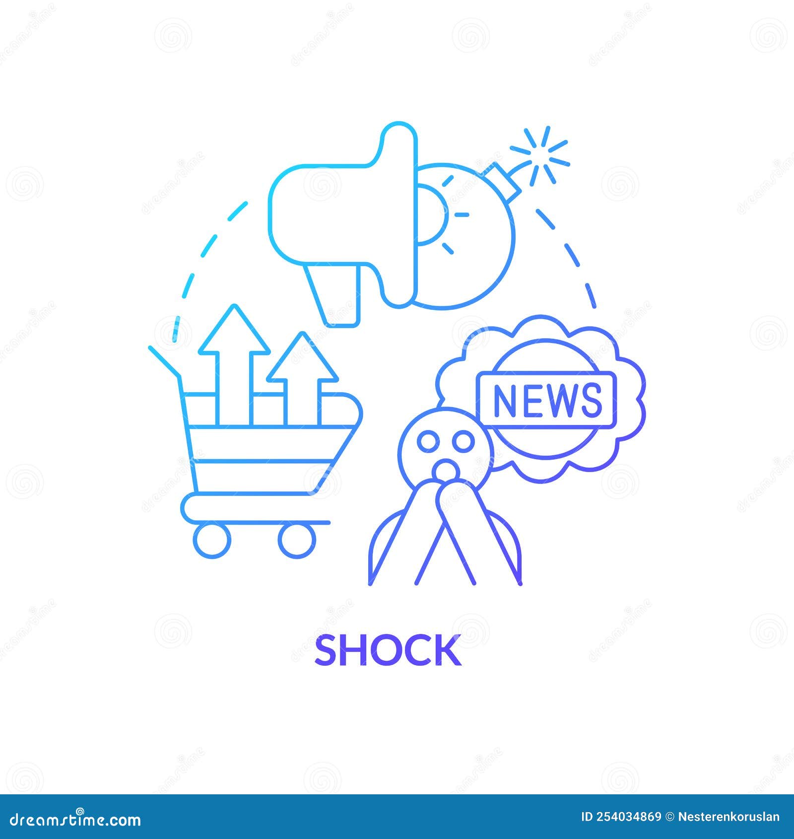 Shock Blue Gradient Concept Icon Stock Vector - Illustration of ...