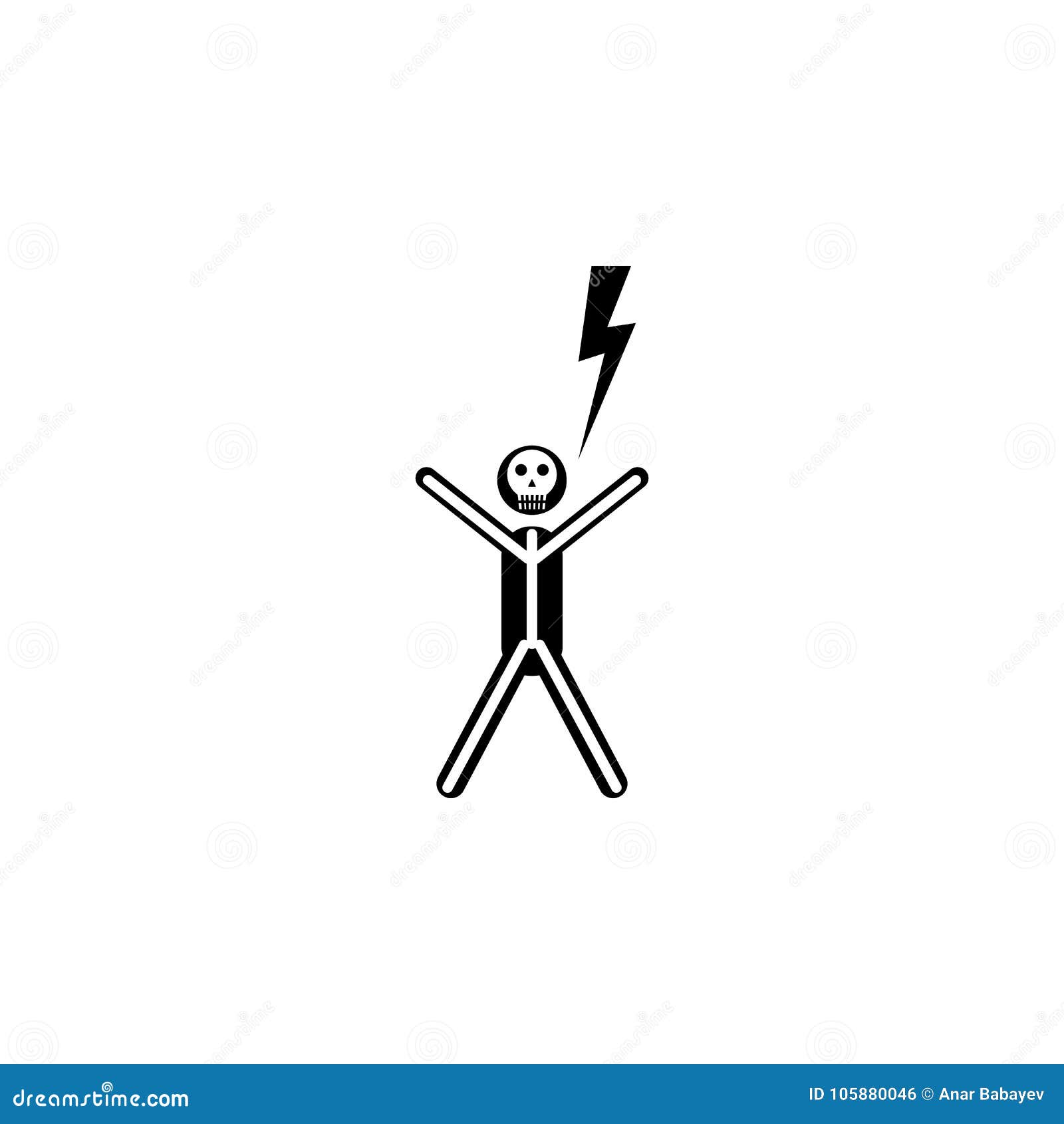 Shock electric icon stock vector. Illustration of natural - 105880046