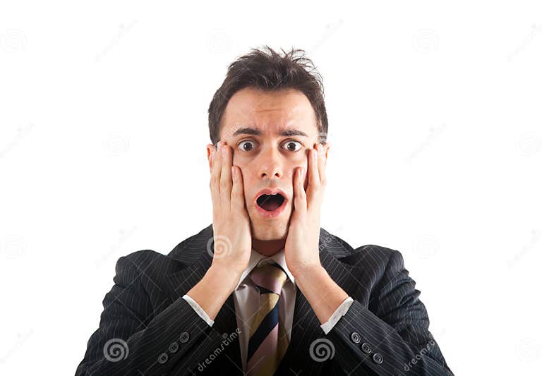 Shock expression stock image. Image of clothing, gasping - 18545525