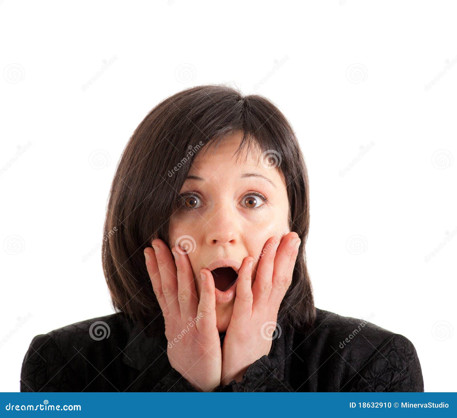 Shock expression stock photo. Image of gasping, mouth - 18632910