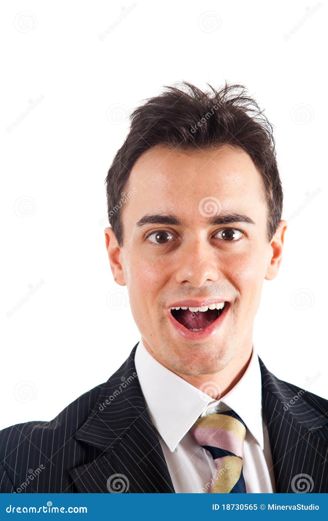 Shock expression stock image. Image of clothing, attractive - 18730565