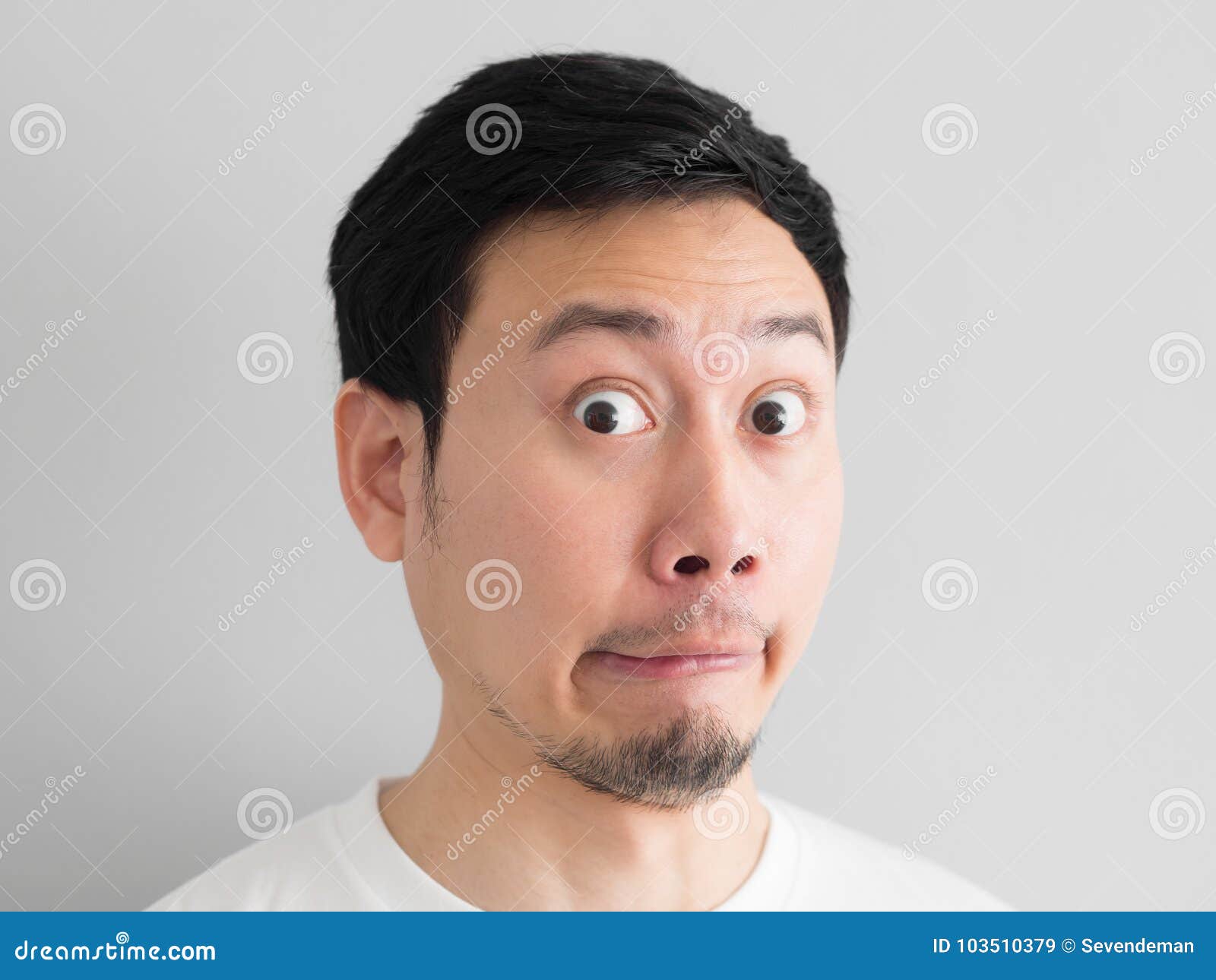 Shock Face of Man Head Shot. Stock Image - Image of adult, amazing ...