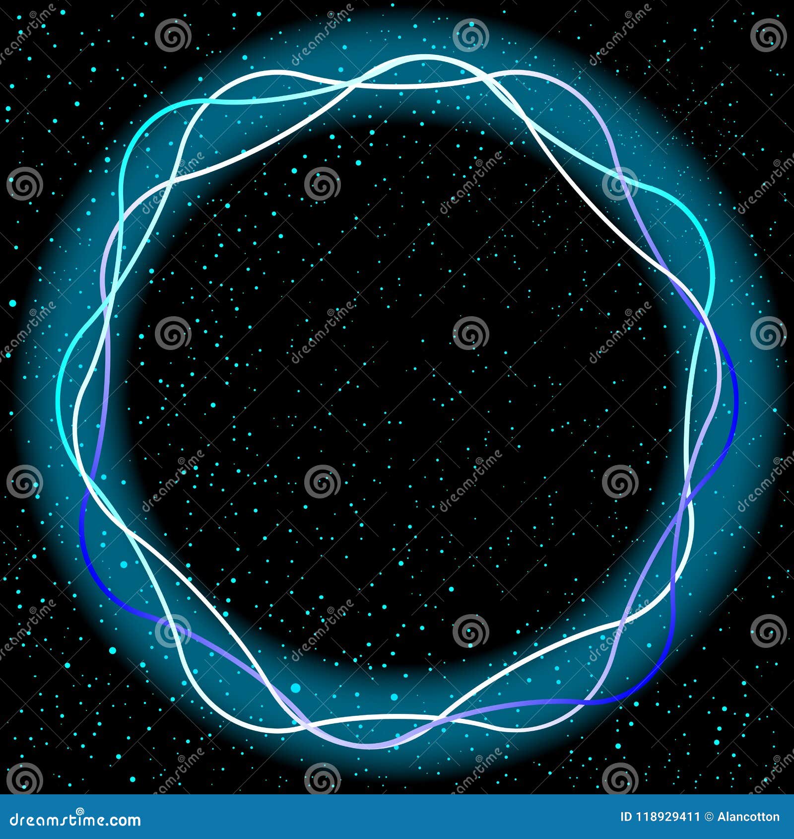 Shock Neon Blue stock vector. Illustration of drawing - 118929411