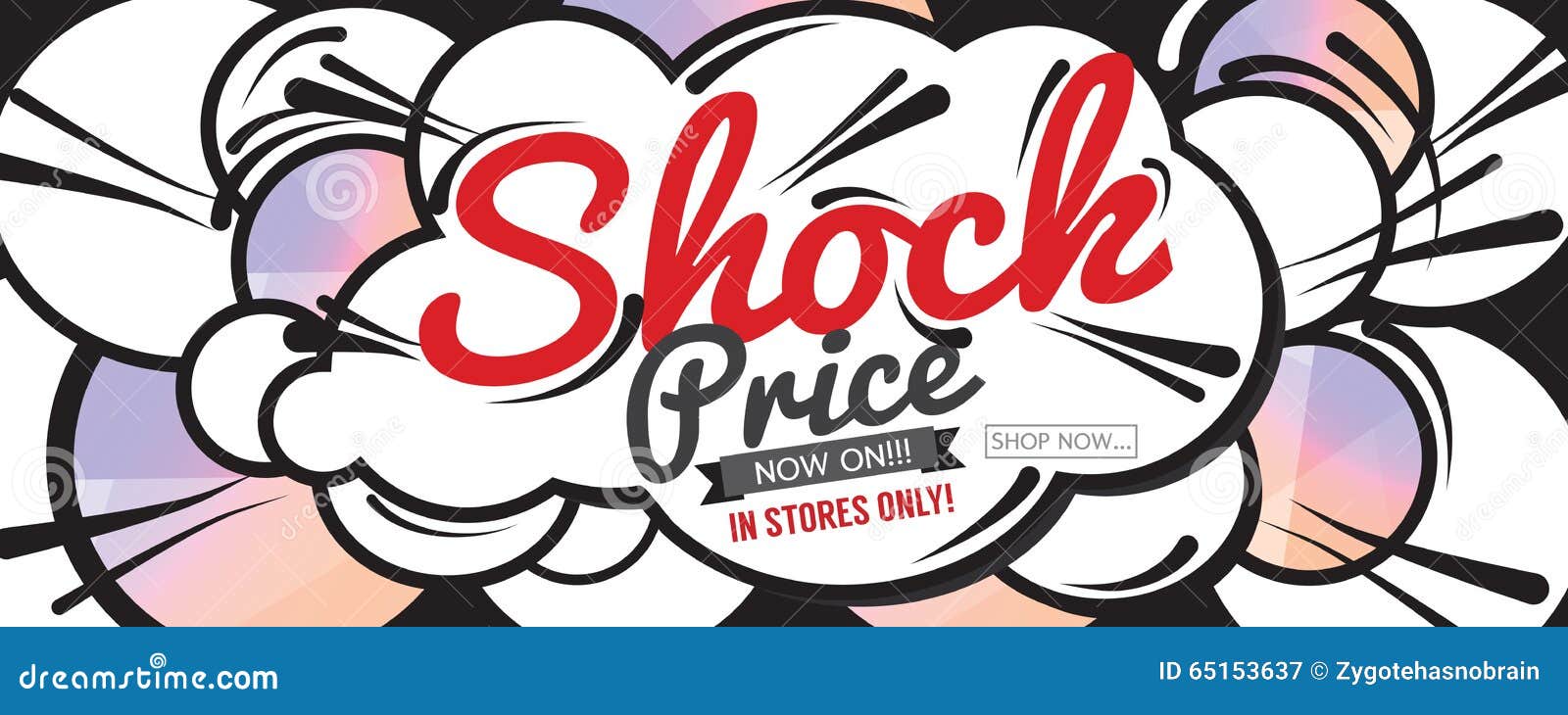 Shock Price Used Cars Sale 1500x600 Pixel Banner. Vector Illustration ...