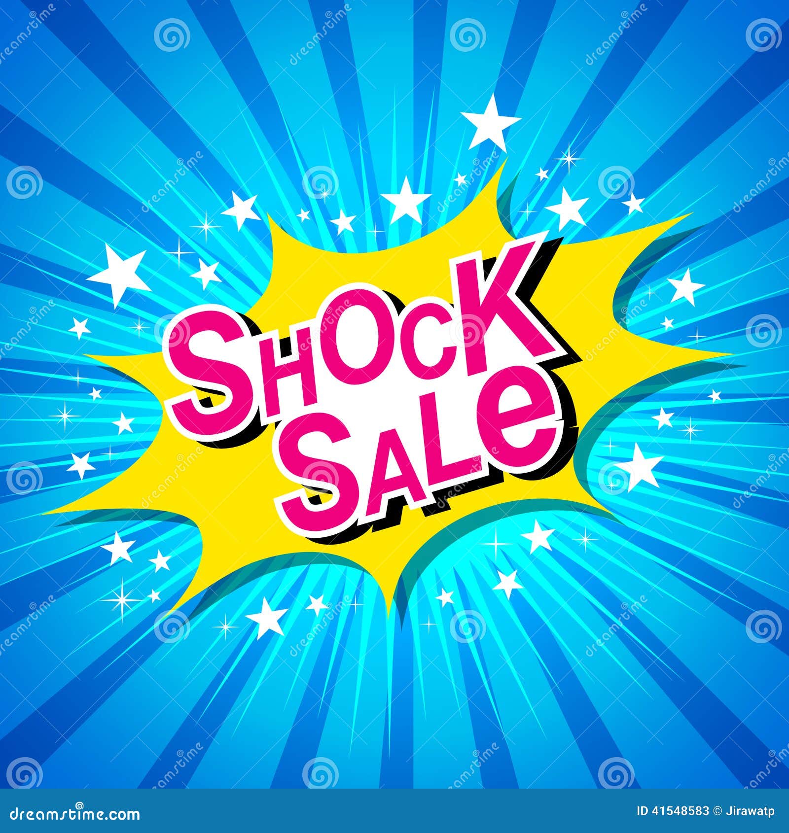 Shock Sale. stock vector. Illustration of label, good - 41548583